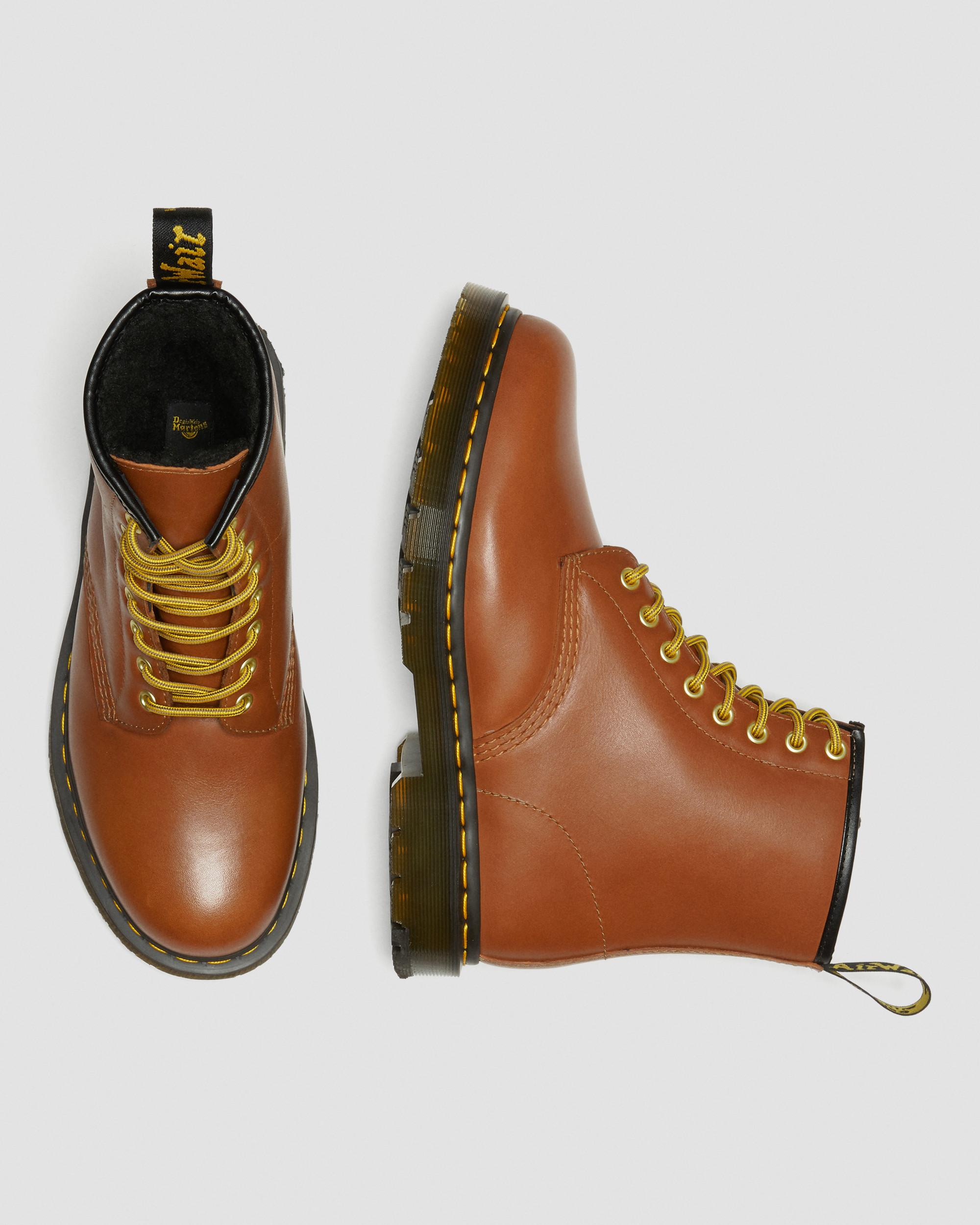 1460 DM's Wintergrip Leather Lace Up Boots in Tan | Dr. Martens