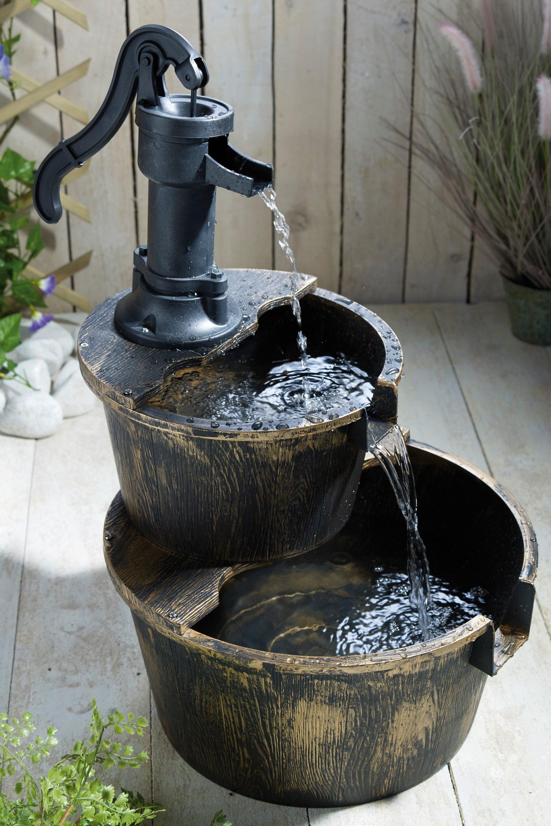 Smart Solar Fountain Barrel