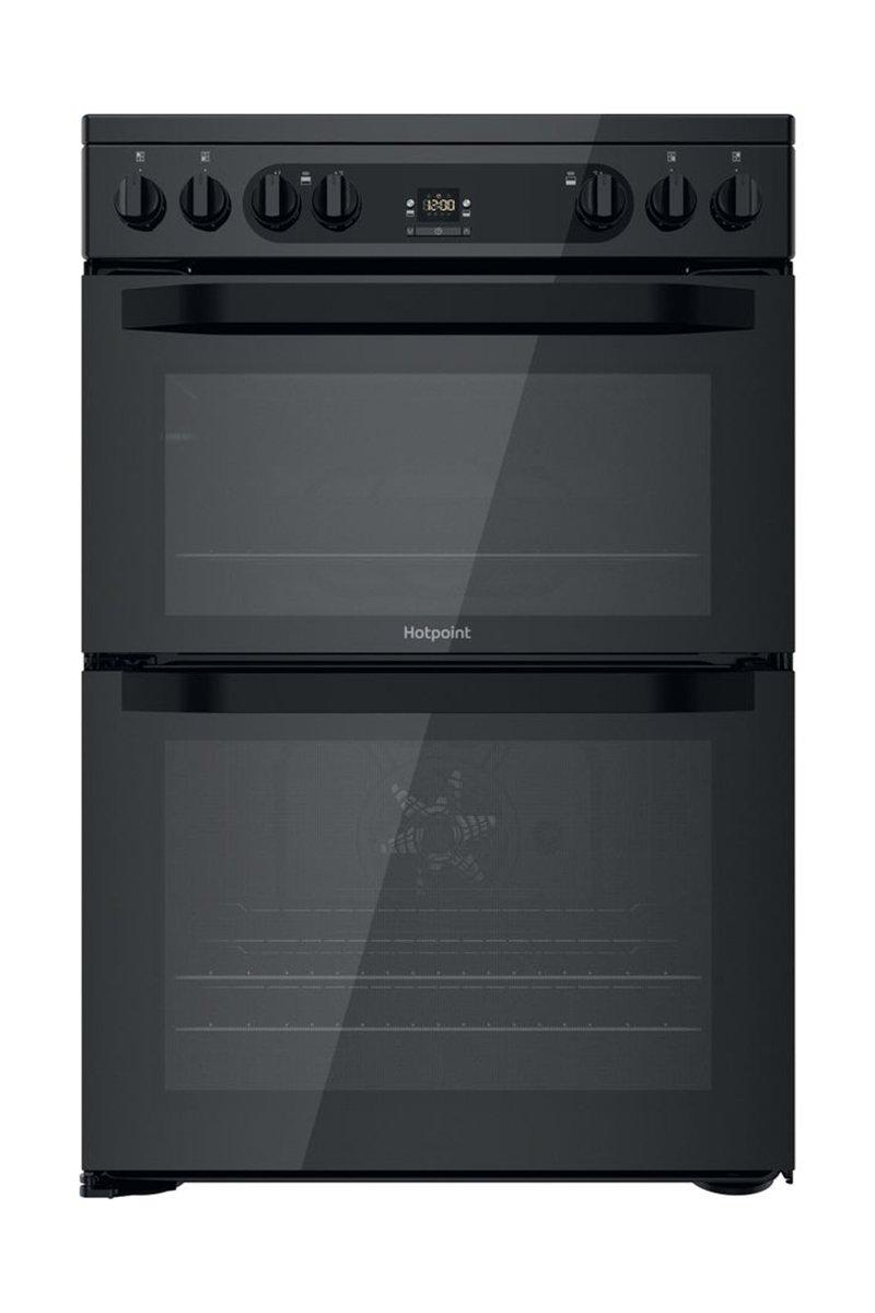 hotpoint hue61k s electric ceramic cooker black bl | Hotpoint hue61k s ...