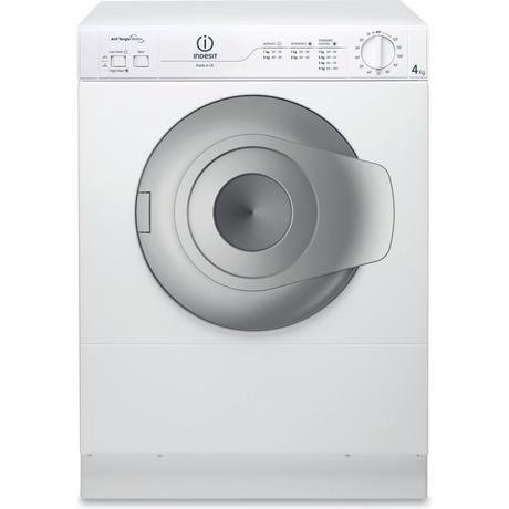Indesit NIS41V 4kg Vented Tumble Dryer - White with Graphite Door ...