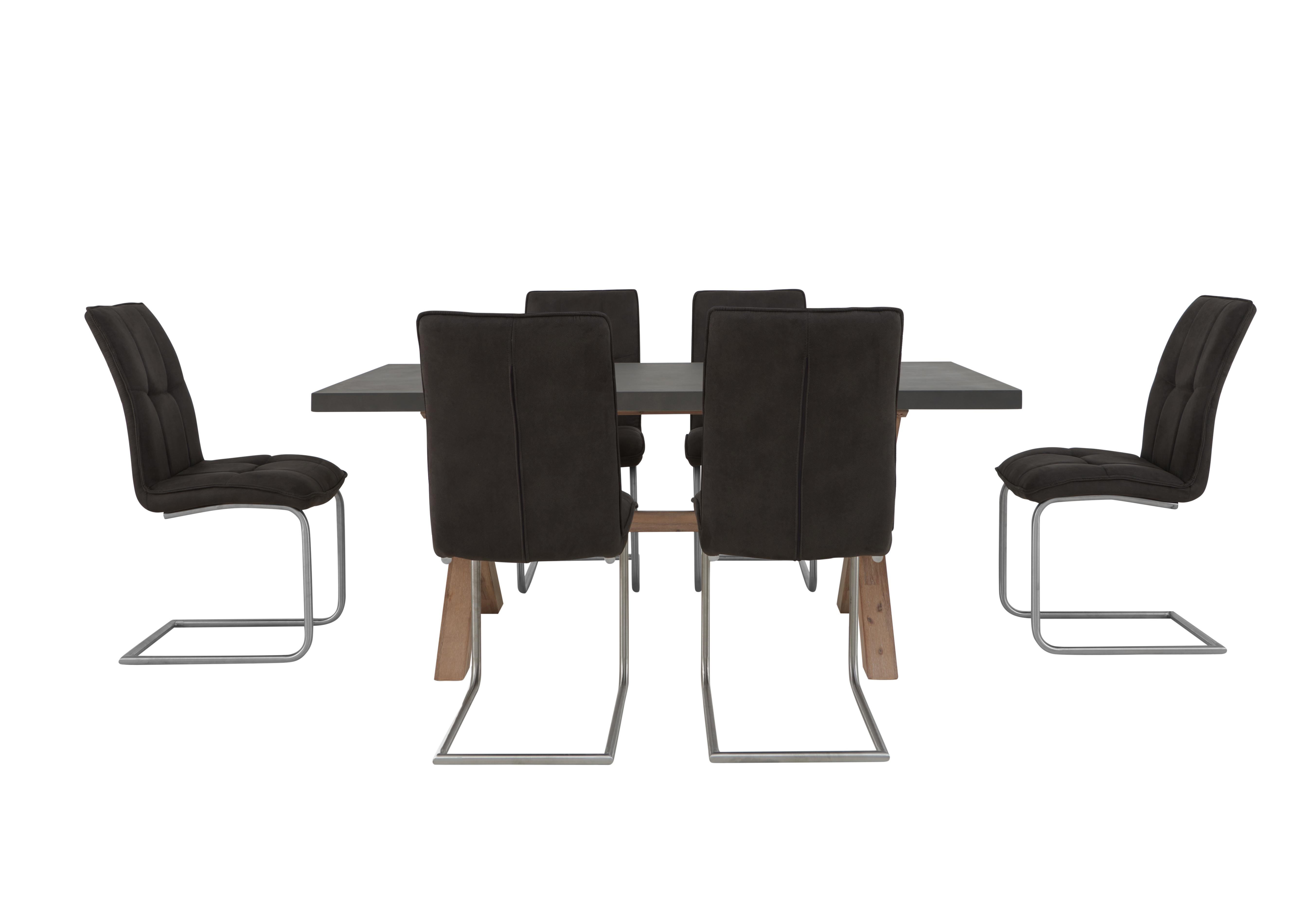 Fusion Large Table and 6 Chairs Dining Set - Furniture Village