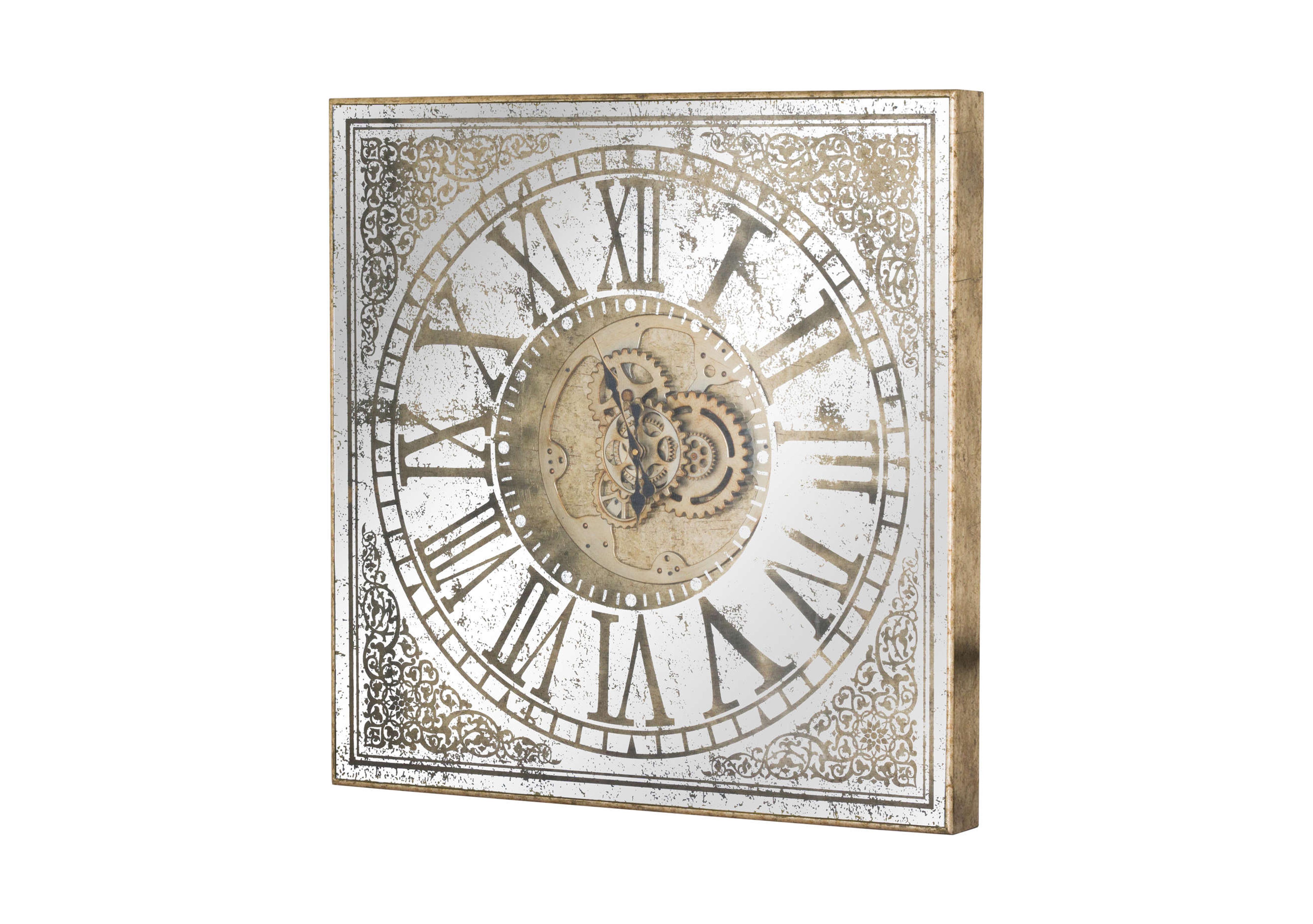 Mirrored Square Clock - Furniture Village