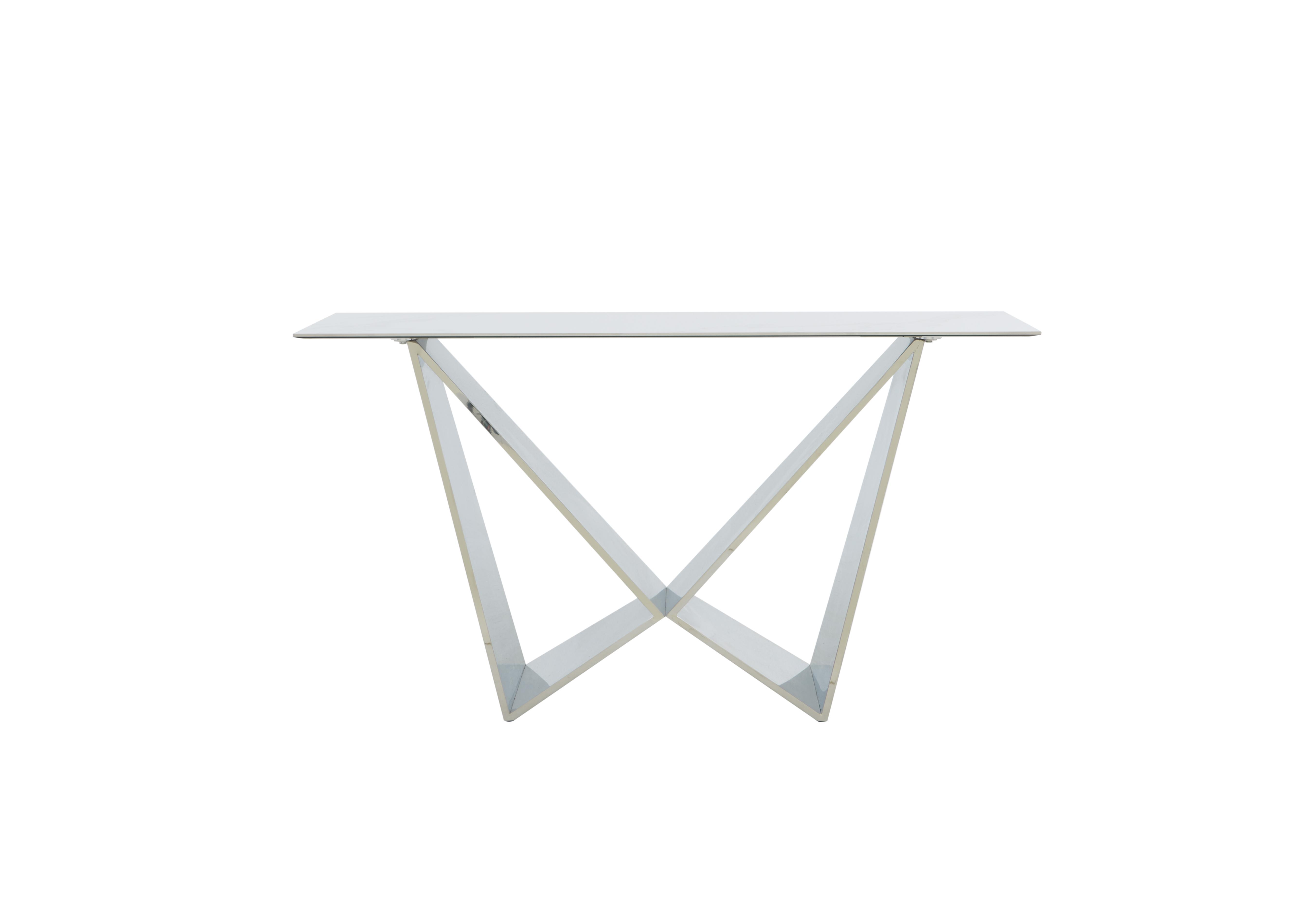 Marvel Chrome Console Table - Furniture Village