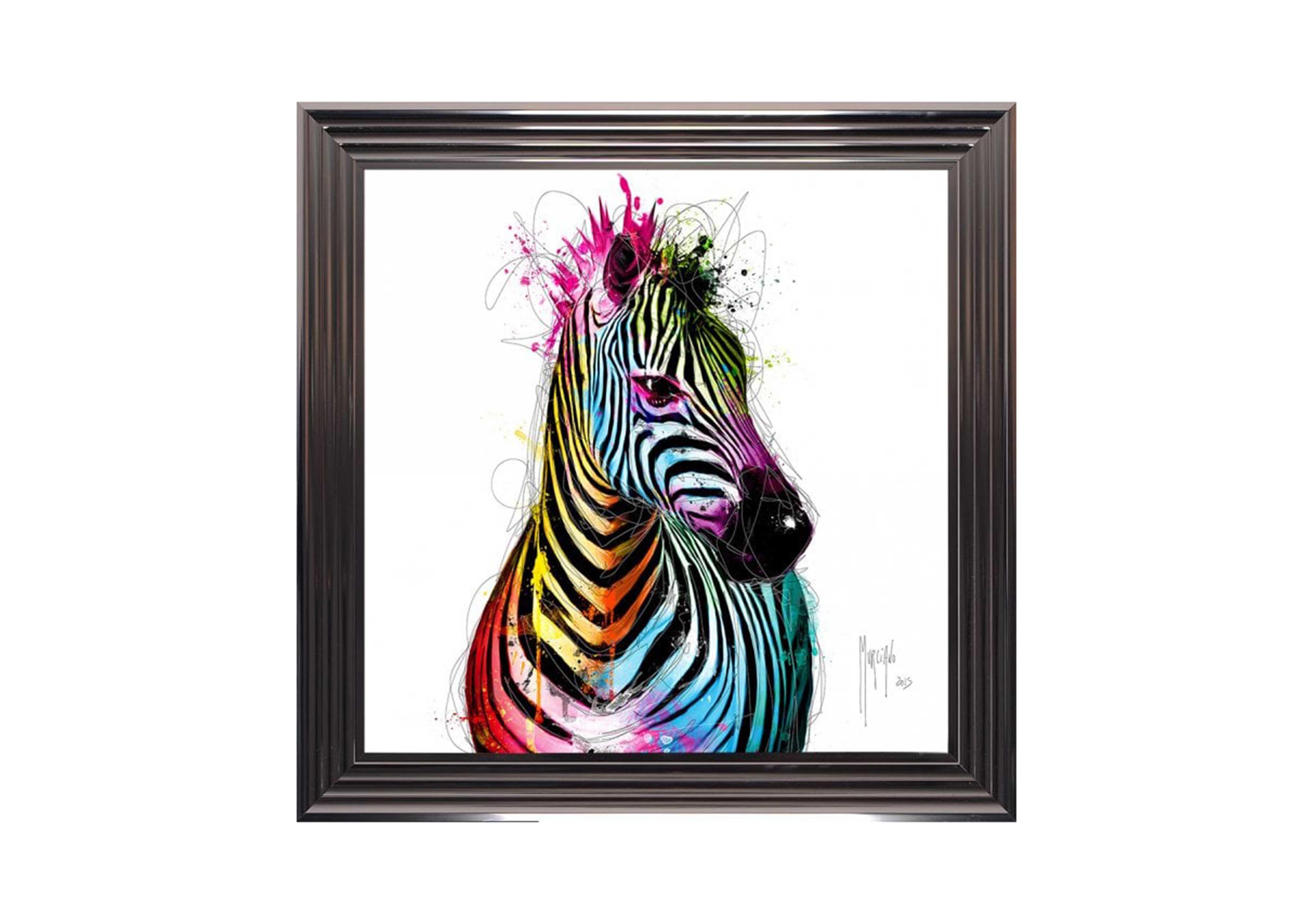 Multi Zebra Framed Art - Furniture Village