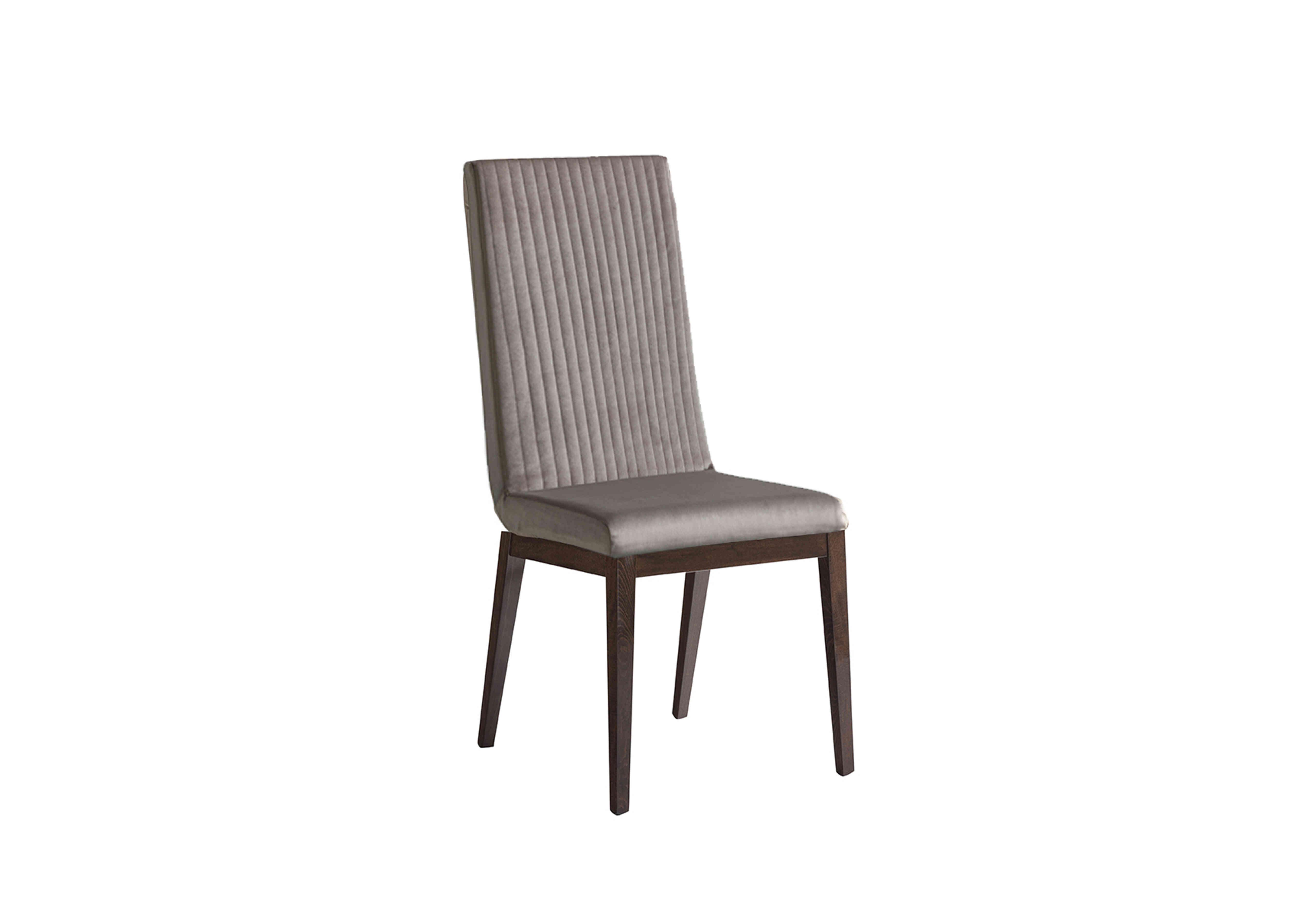 Venezia Fluted Fabric Dining Chair in Walnut - Furniture Village