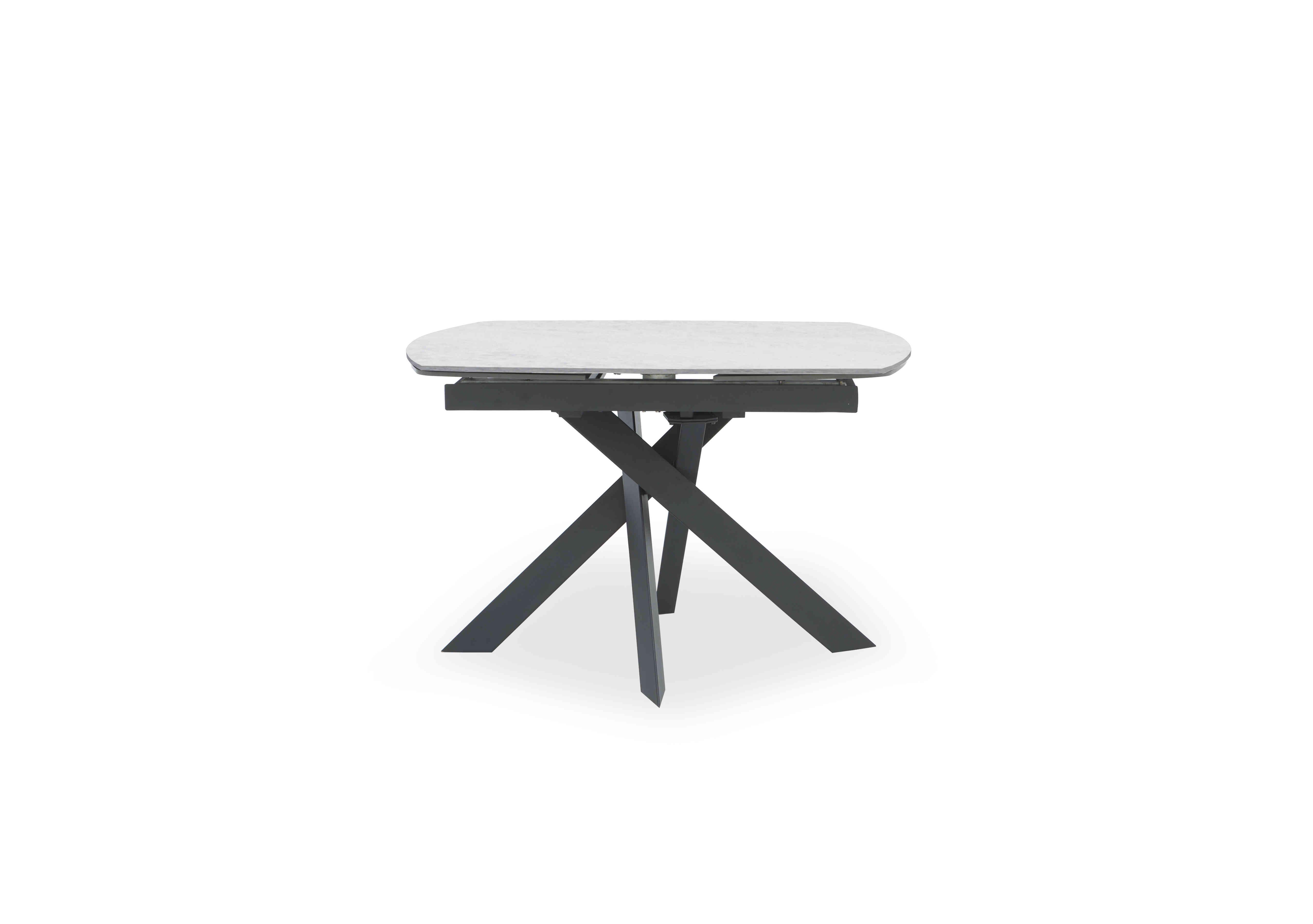 Warrior Crystal White Swivel Extending Dining Table - Furniture Village