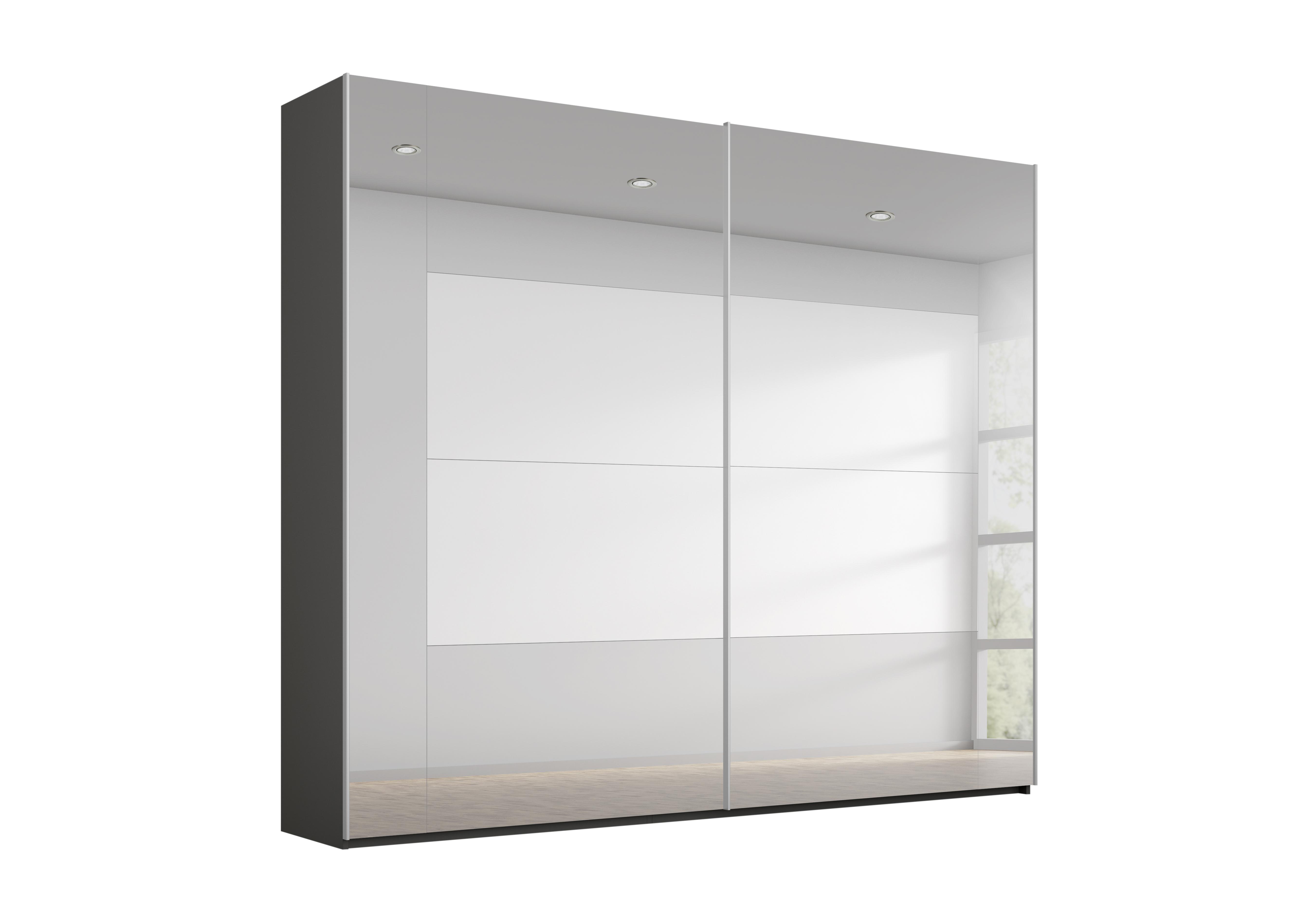 Rio 226cm 2 Door Sliding Wardrobe with Basic Interior Fittings Package ...