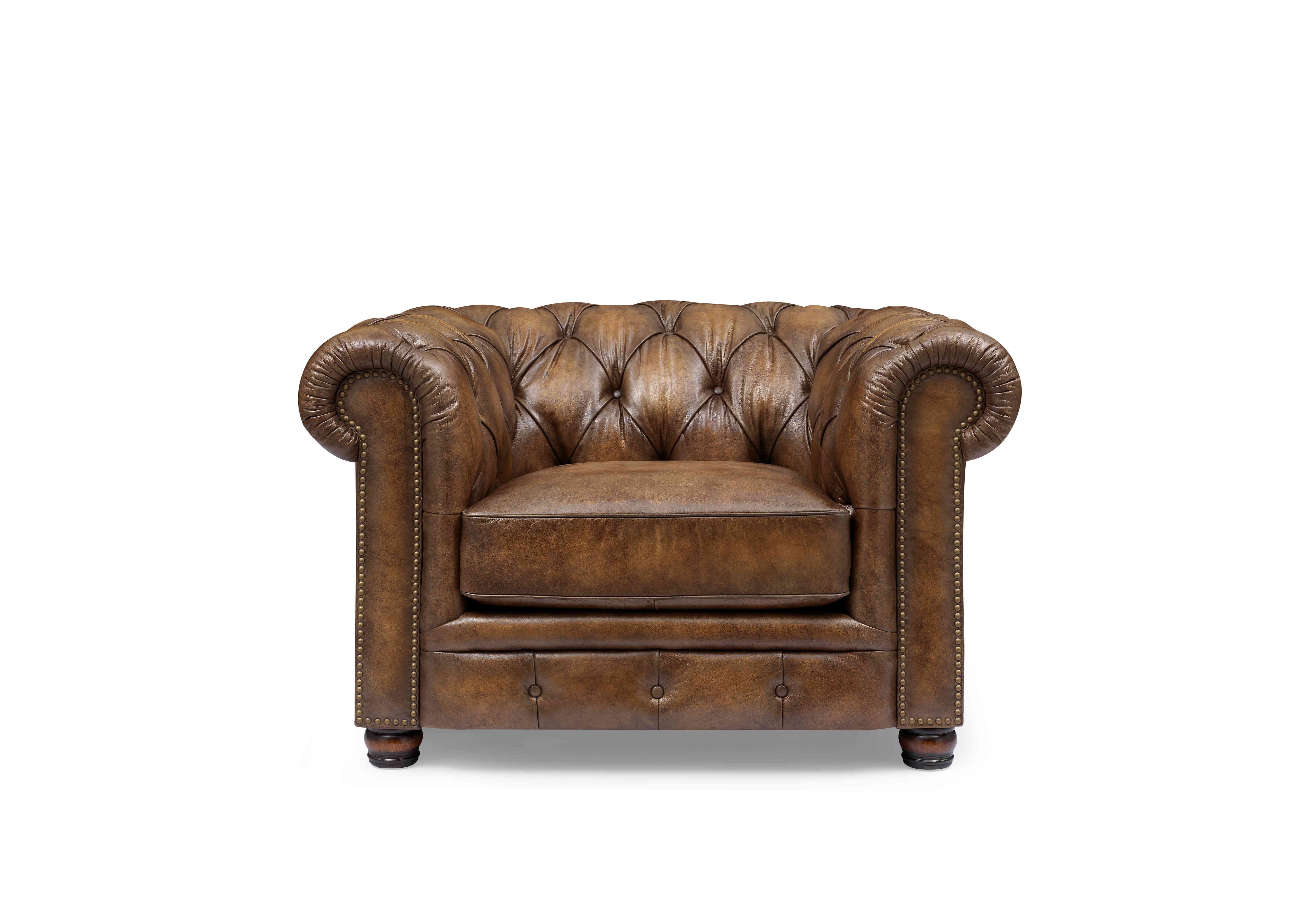 Shackleton Leather Chesterfield Chair with USB-C - At The Helm ...