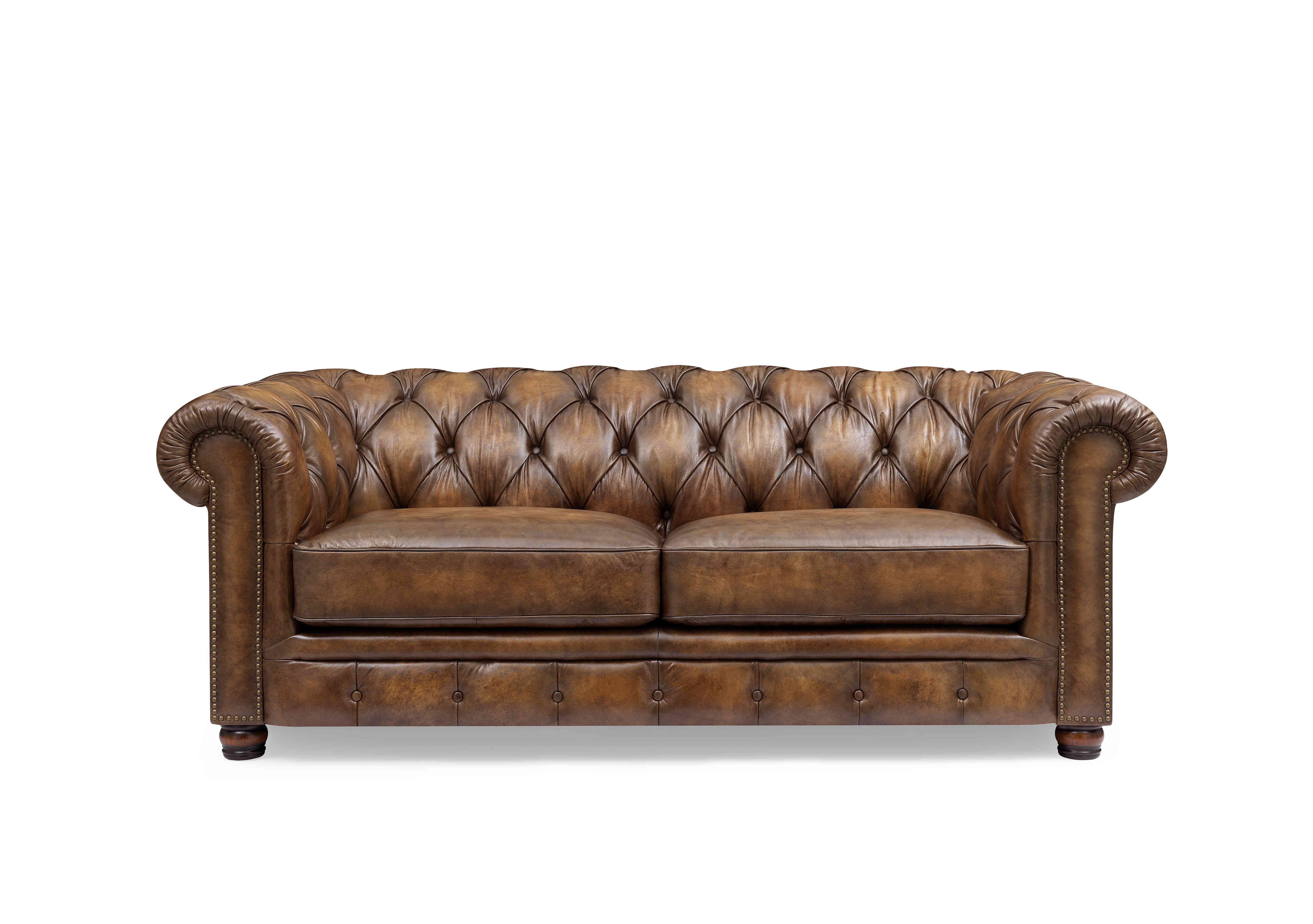 Shackleton 3 Seater Leather Chesterfield Sofa with USB-C - At The Helm ...