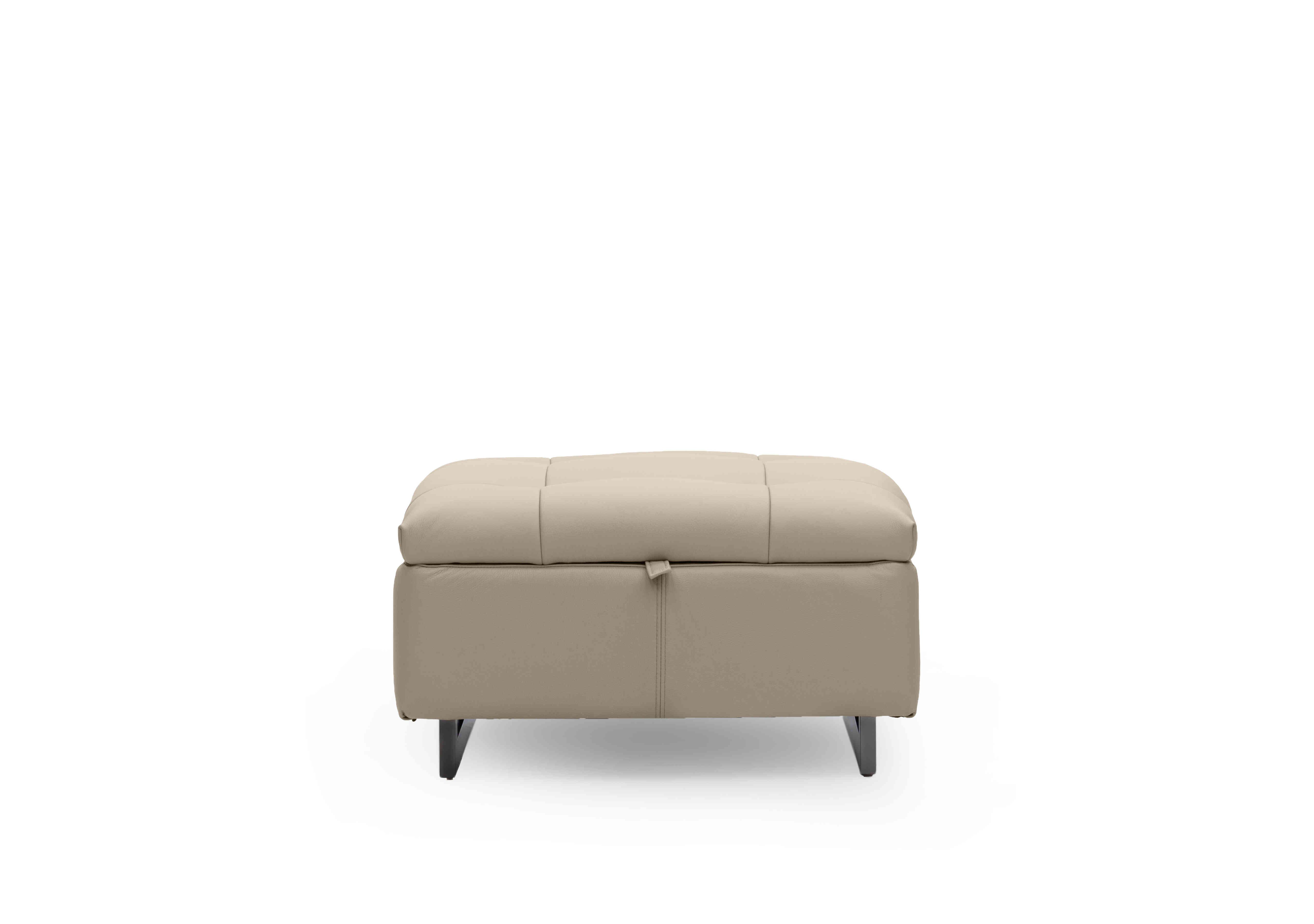 Gisella Leather Storage Footstool - Furniture Village