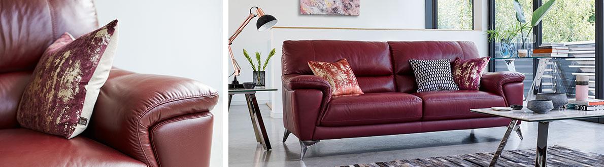 Zelda 3 Seater Leather Sofa World of Leather Furniture Village