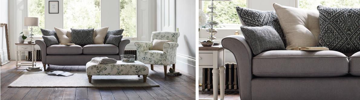 Diversity 3 Seater Scatter Back Fabric Sofa - Furniture Village