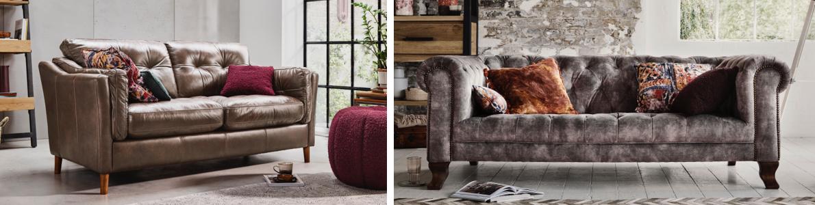 Camden Collection Hampton 4 Seater Fabric Sofa - Alexander and James ...