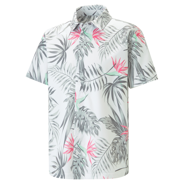 Men's PTC Paradise Short Sleeve Button-Up Shirt | PUMA | Shirts & Polos ...