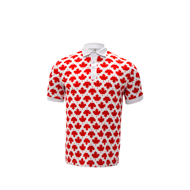 Men's White Canada Short Sleeve Polo | ROLO | Shirts & Polos | Men's ...