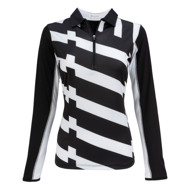 Women's Balance Long Sleeve Polo Plus | LOPEZ | Shirts & Polos | Women ...