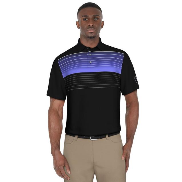 Men's Fine Line Energy Chest Print Short Sleeve Polo | PGA TOUR ...