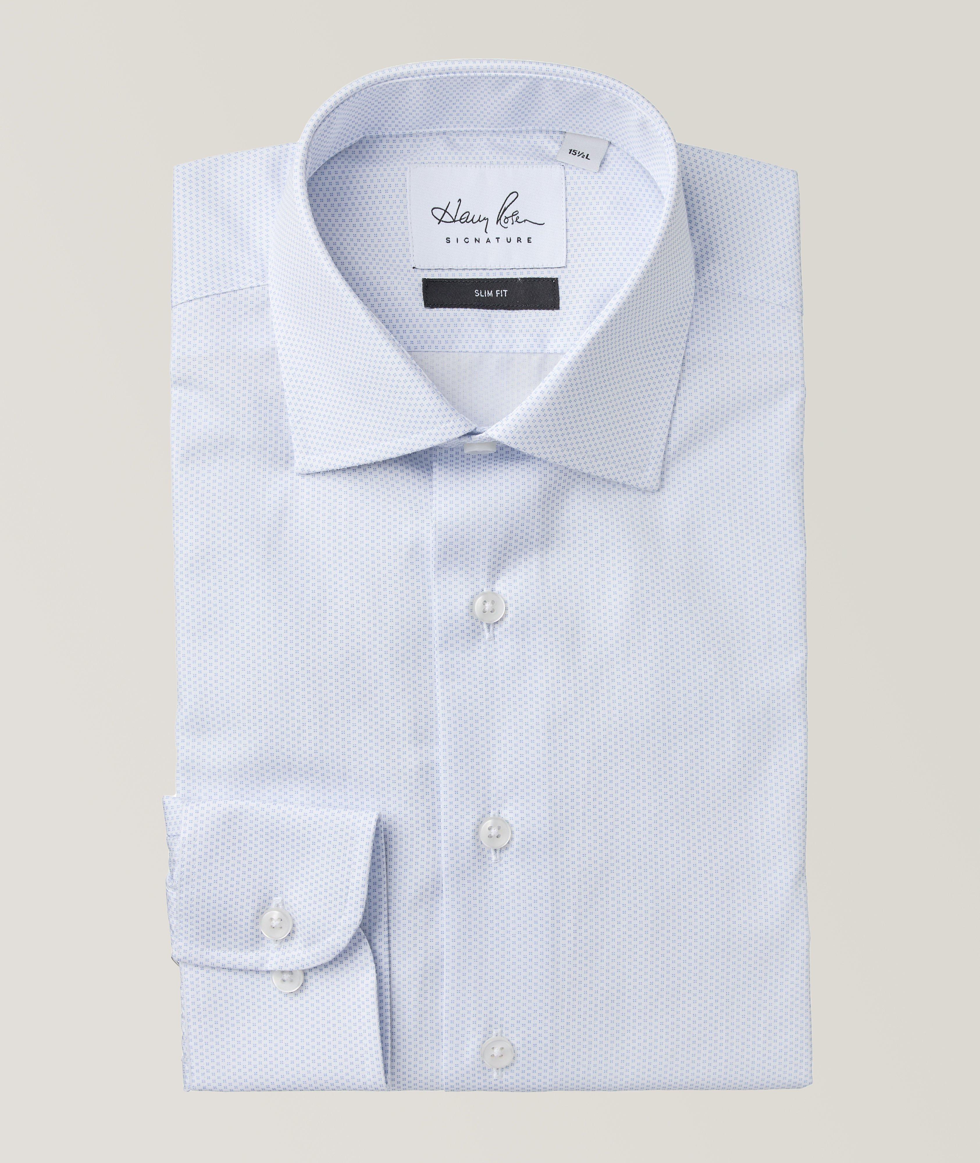 Harry Rosen Signature Slim-Fit Textured Twill Cotton Dress Shirt ...