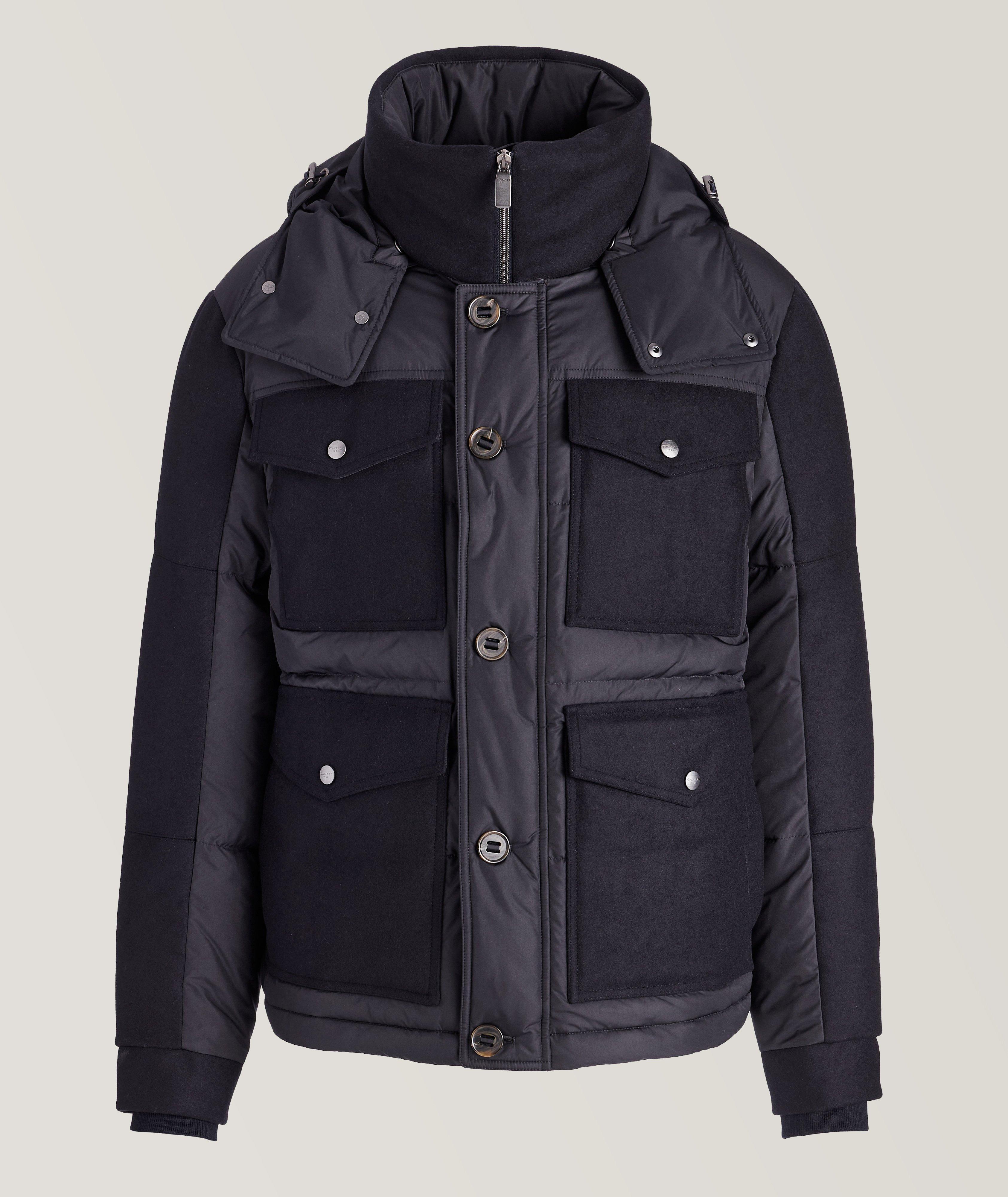 Canali Filled Down Padded Panel Hooded Jacket | Coats | Final Cut