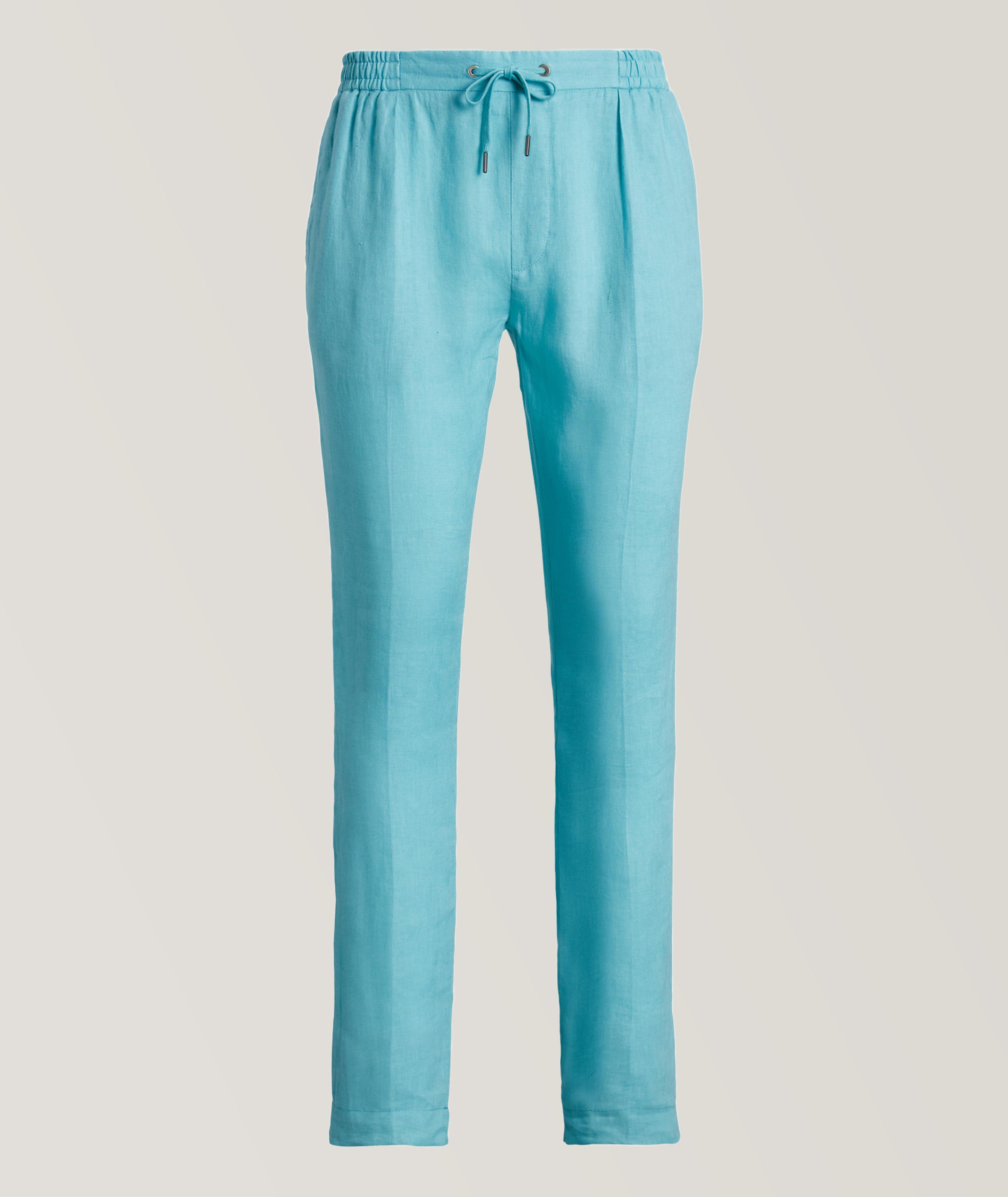 Ralph Lauren Purple Label Dorset Rumpled Linen Drawstring Pant | Pants ...