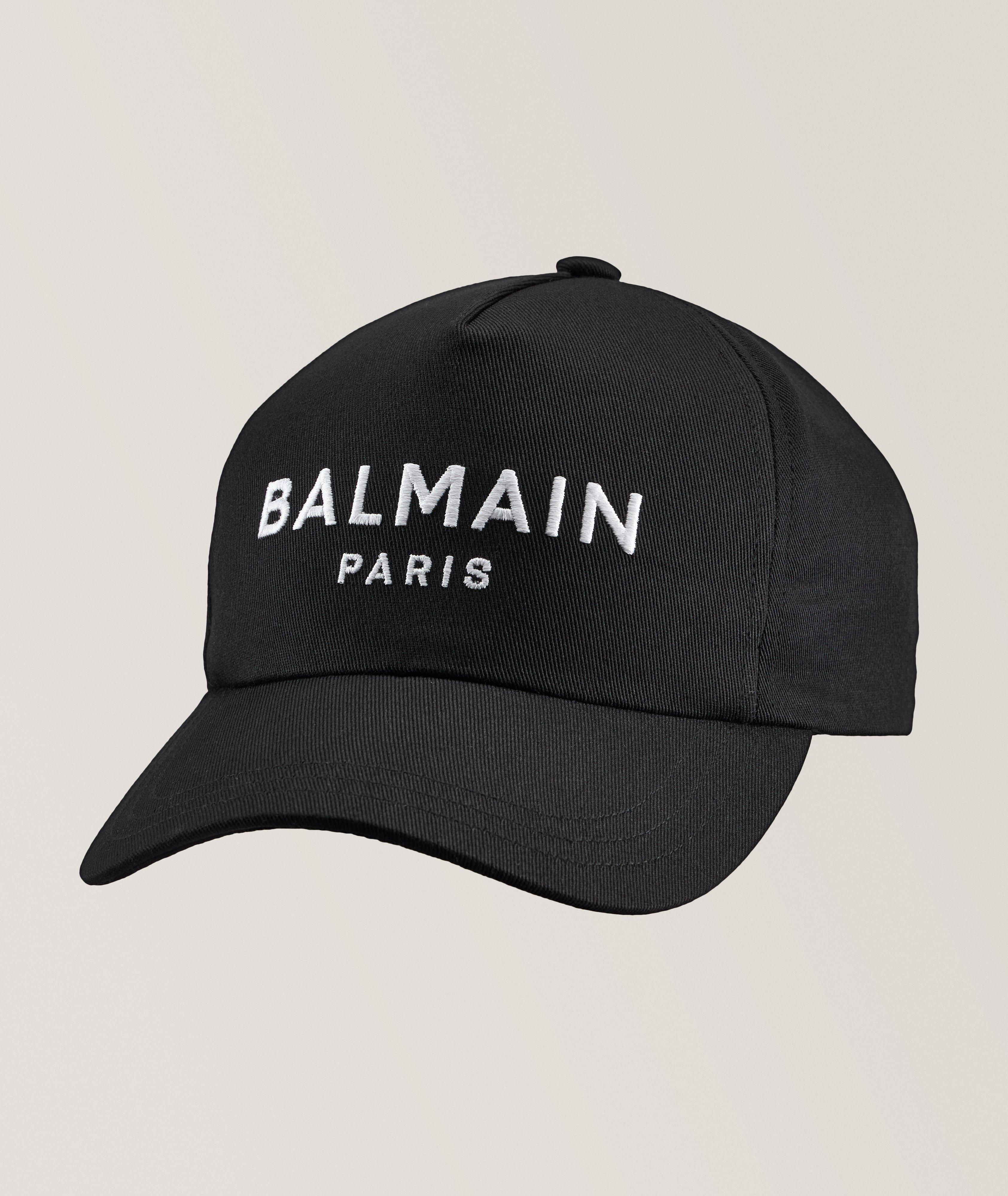 Balmain Embroidred Logo Cotton Baseball Cap | Hats | Final Cut