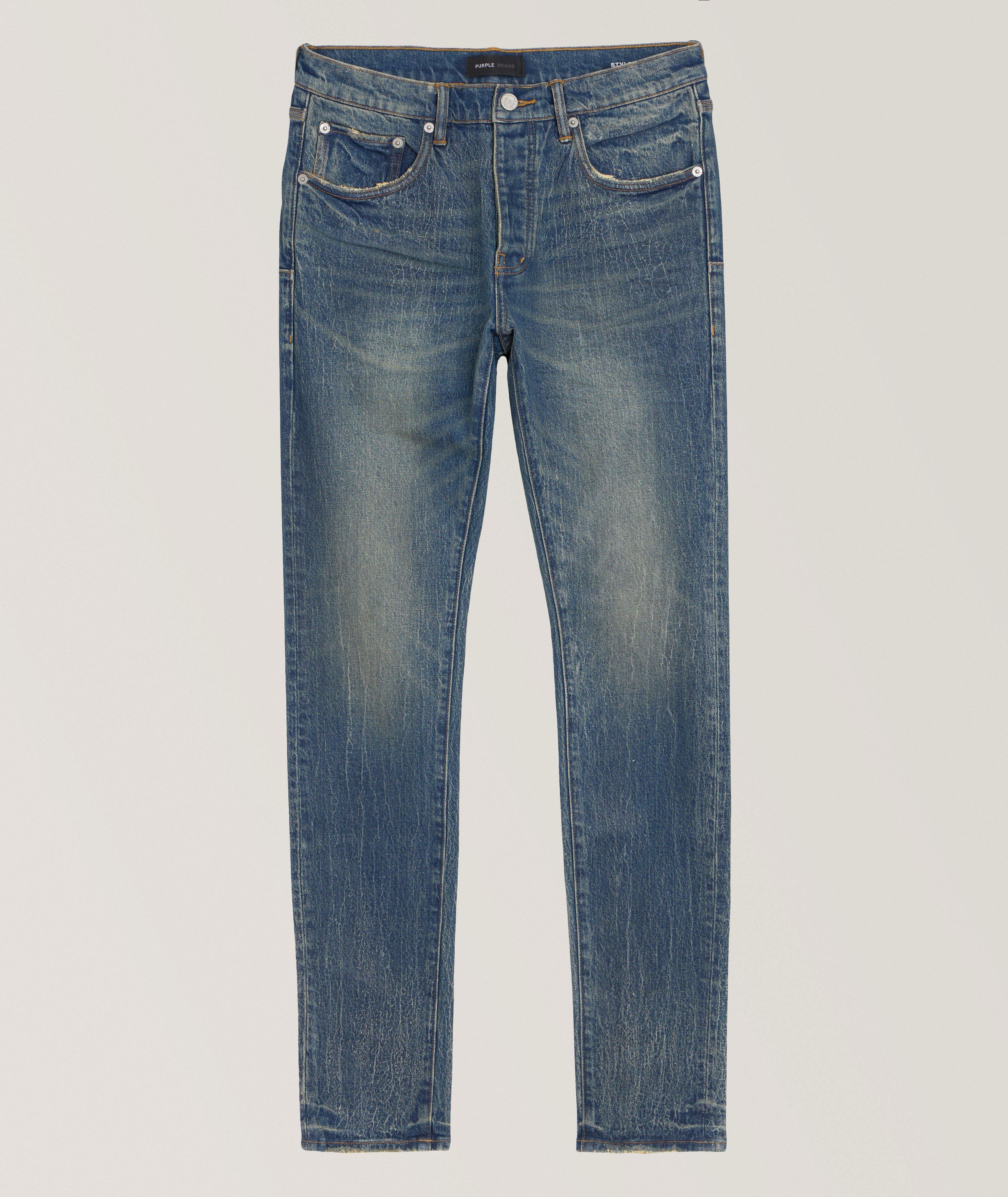 Purple Brand P001 Stretch-Cotton Crackle Denim Jeans | Jeans | Final Cut