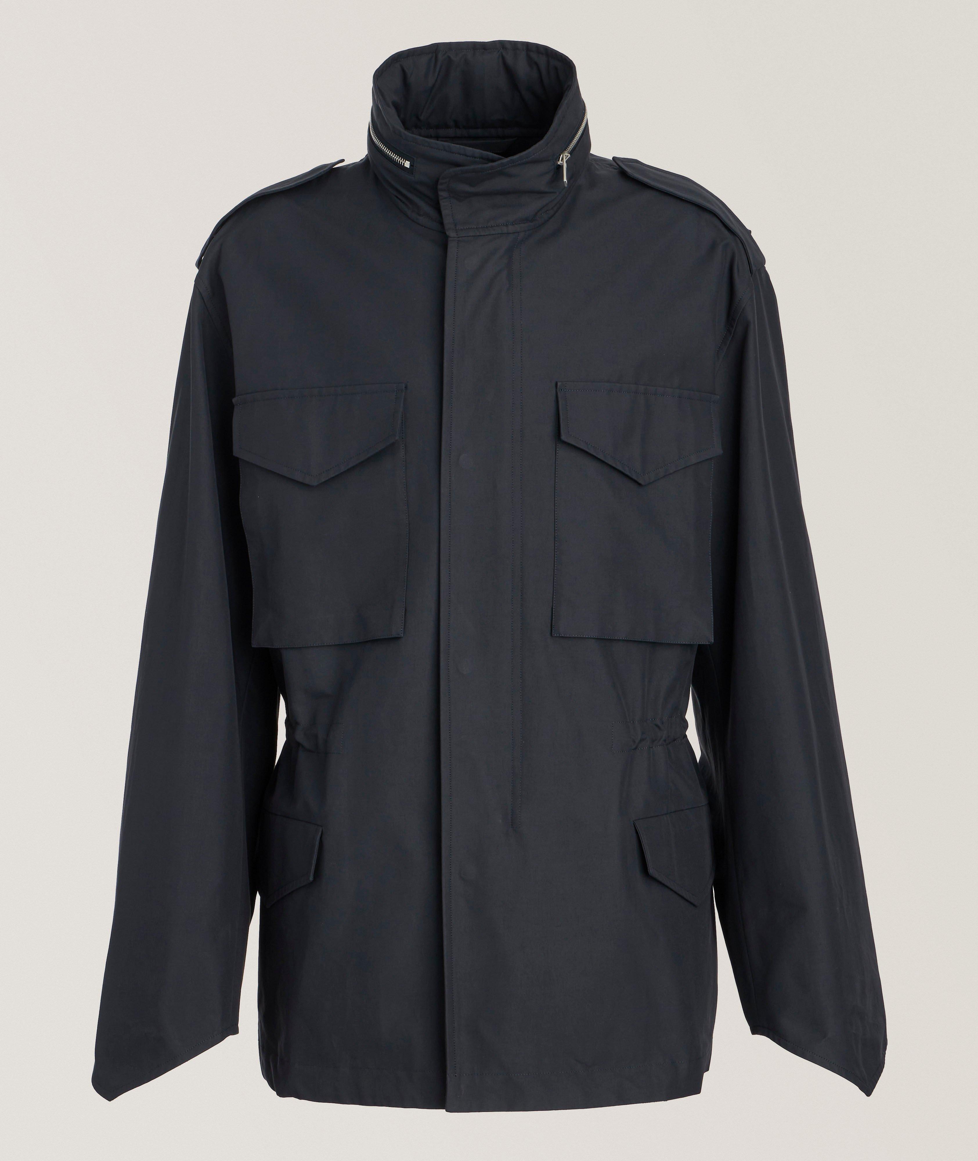Jil Sander Hidden Hood Cotton Field Jacket | Coats | Final Cut