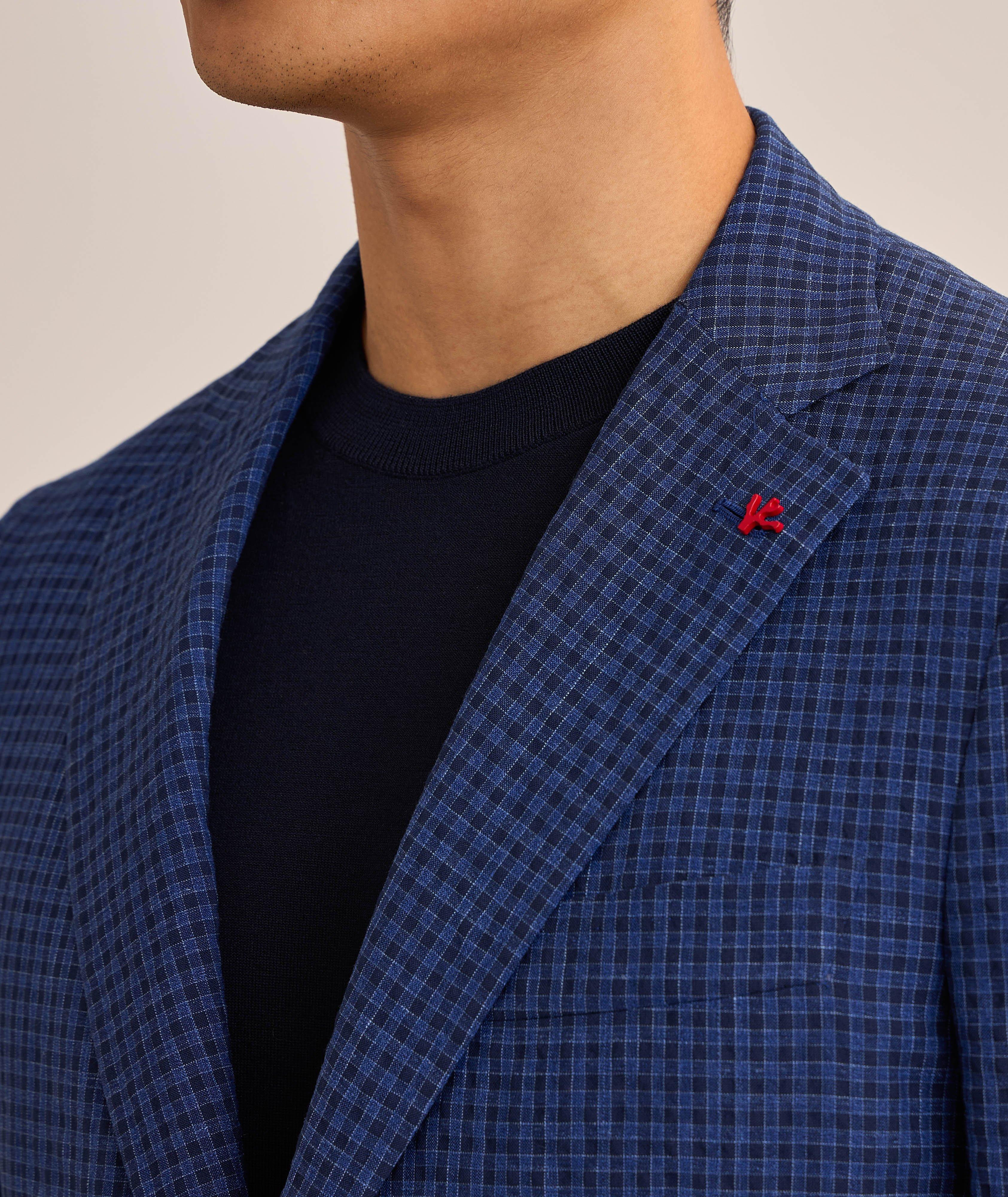 Isaia Capri Micro-Check Sport Jacket | Sport Jackets | Final Cut