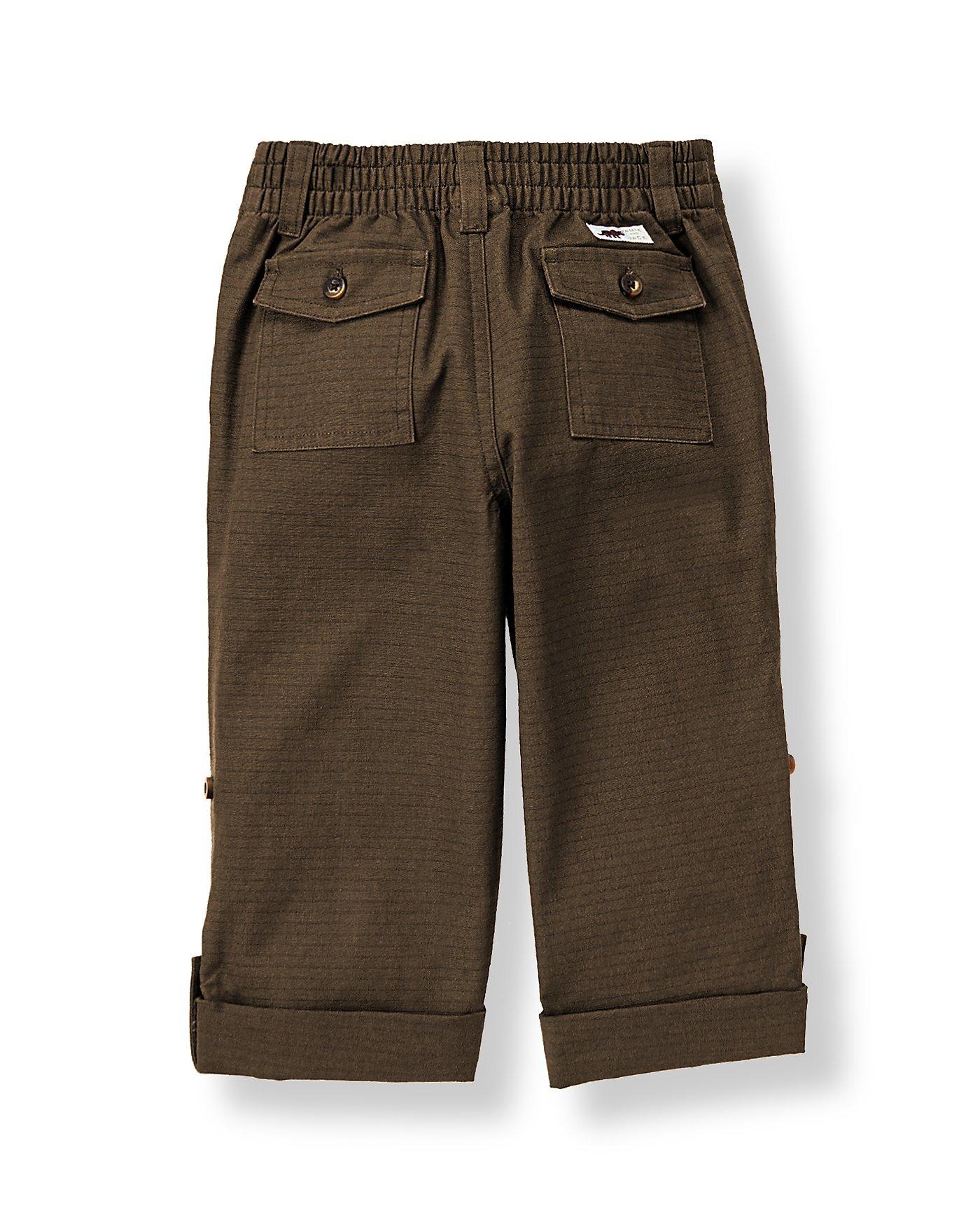Boy Brown Ripstop Roll Cuff Pant by Janie and Jack