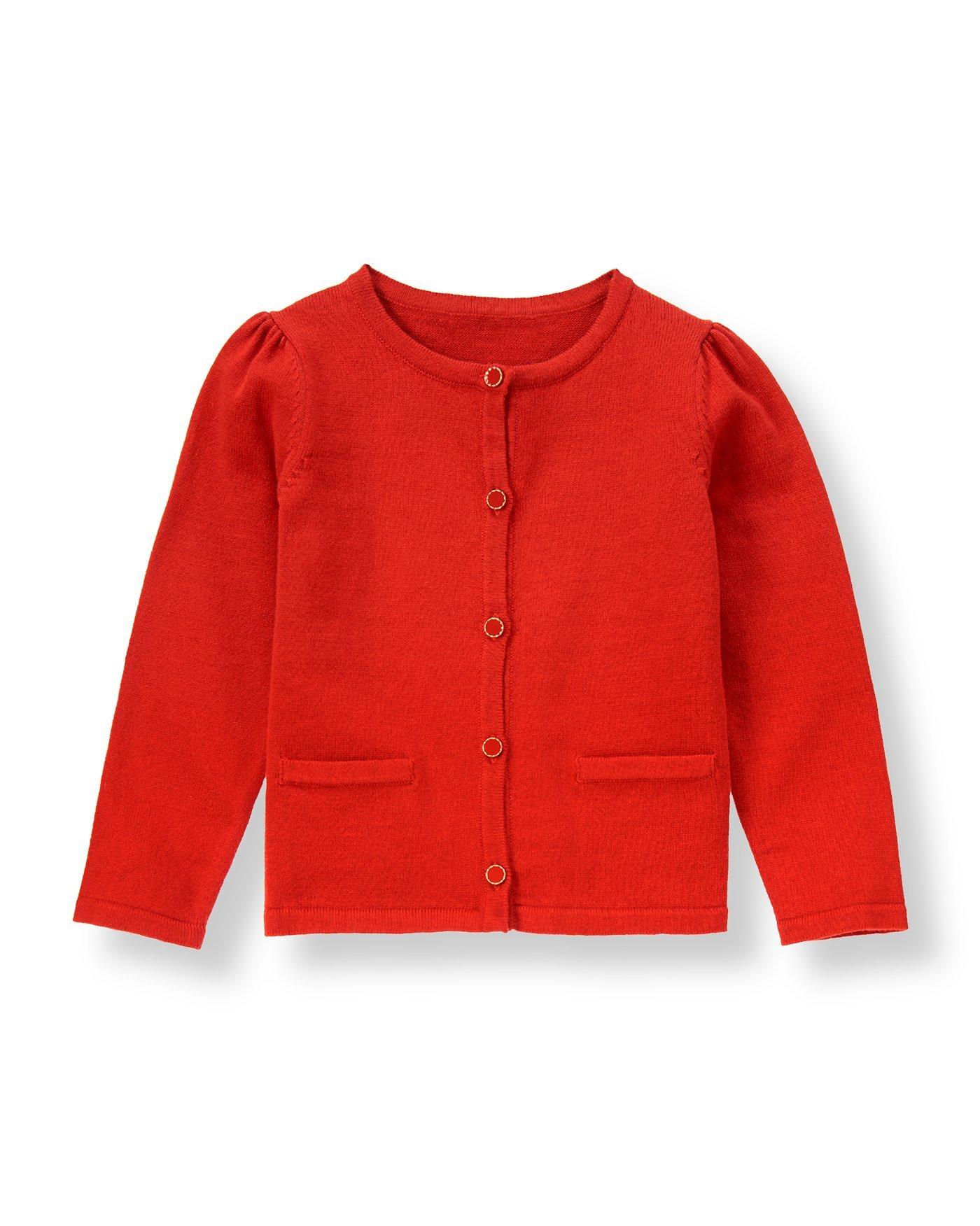 Girl Metropolitan Red Button Cardigan by Janie and Jack