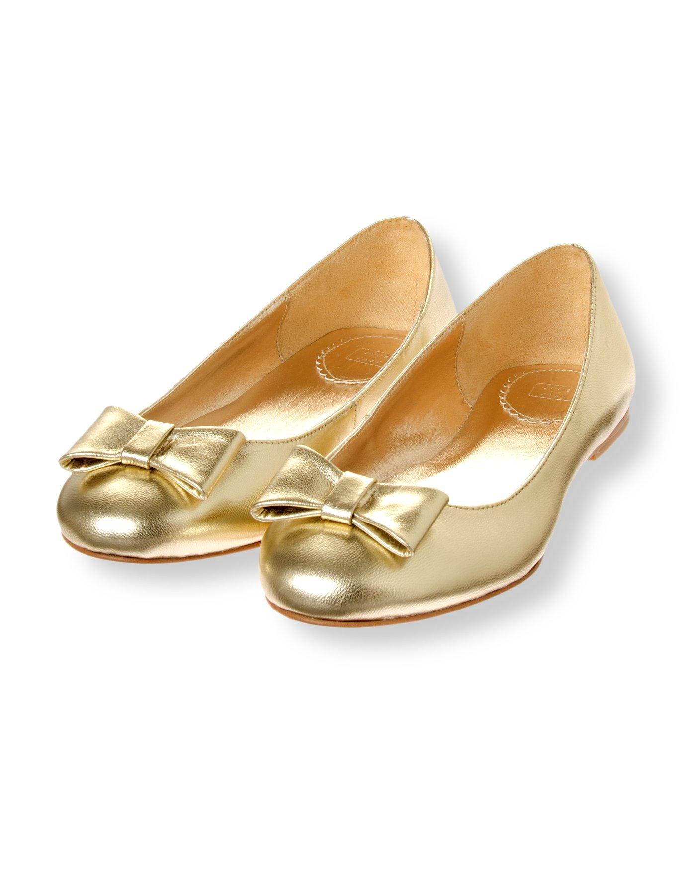 Metallic Gold Metallic Gold Ballet Flat by Janie and Jack