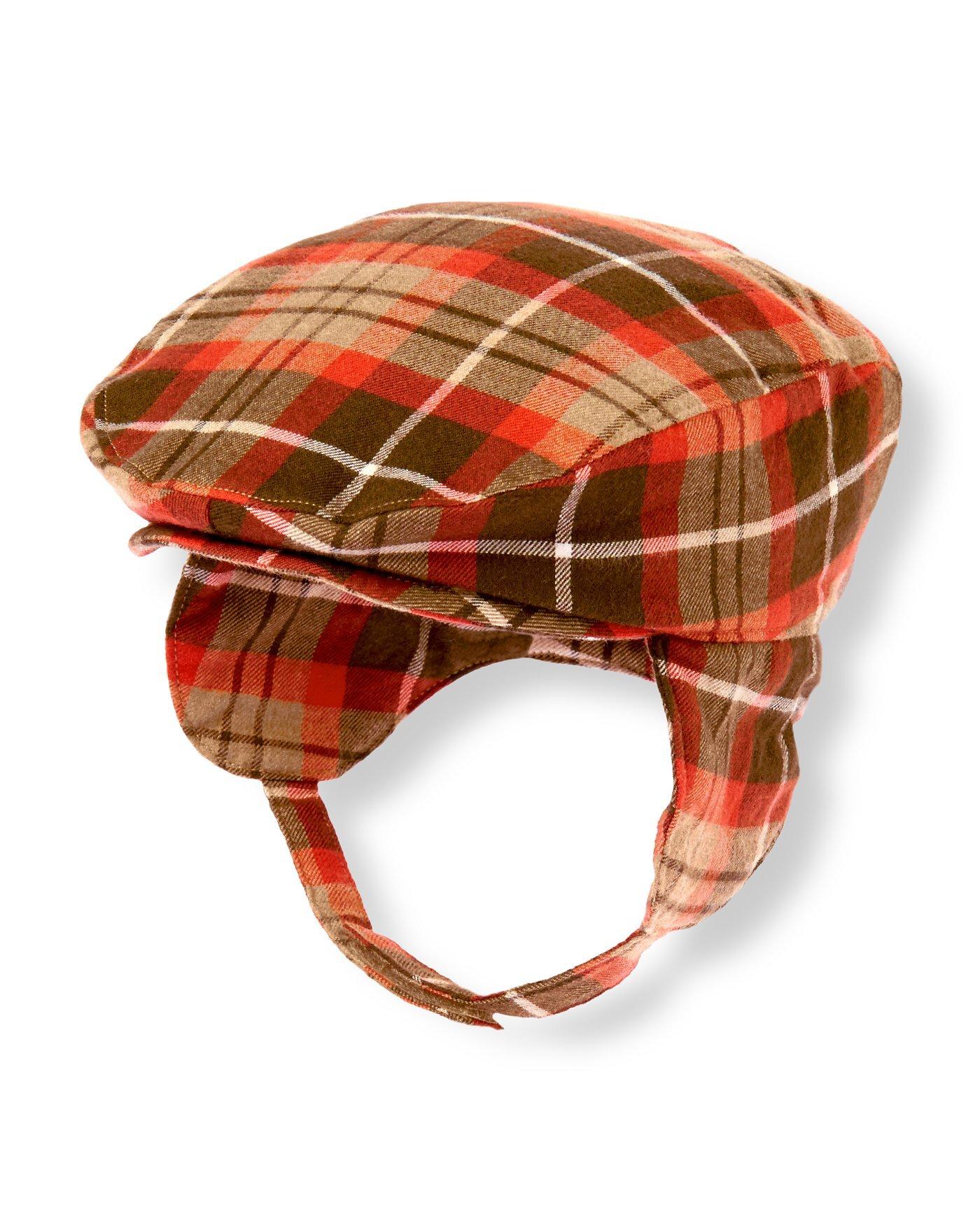 Collections Chestnut Brown Plaid Plaid Cap by Janie and Jack
