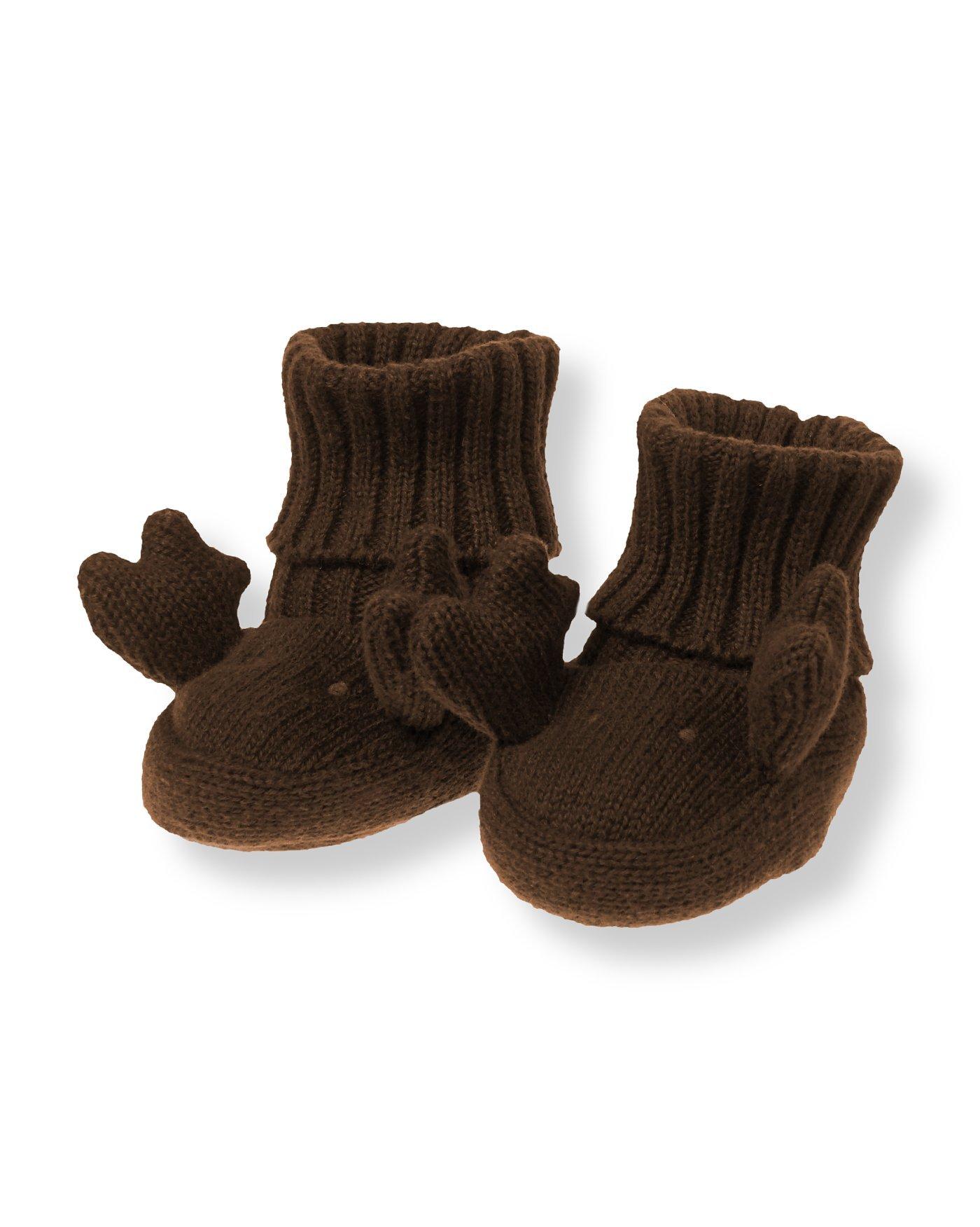 Accessories Moose Brown Moose Crib Bootie by Janie and Jack