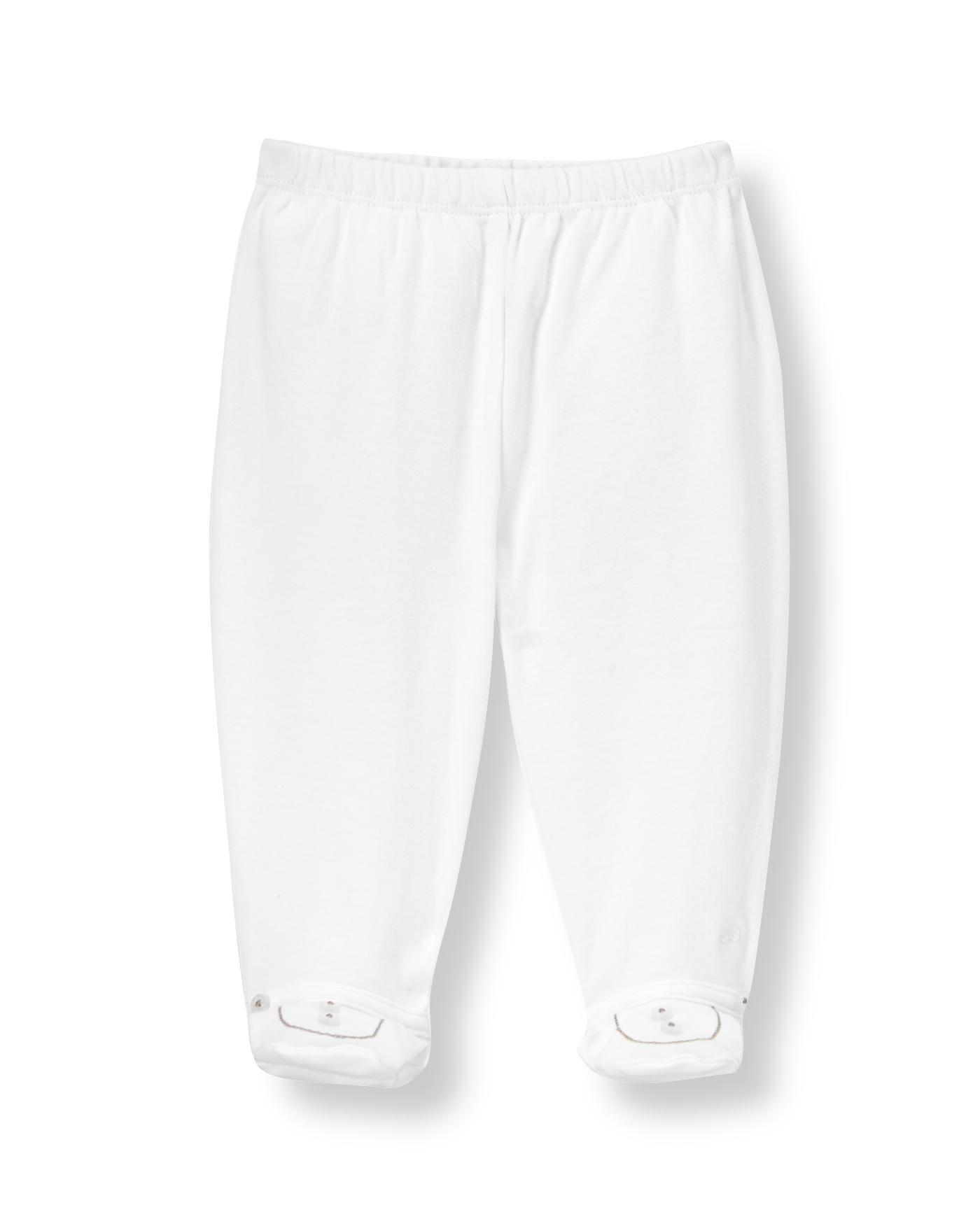 Newborn Pure White Footed Pant by Janie and Jack