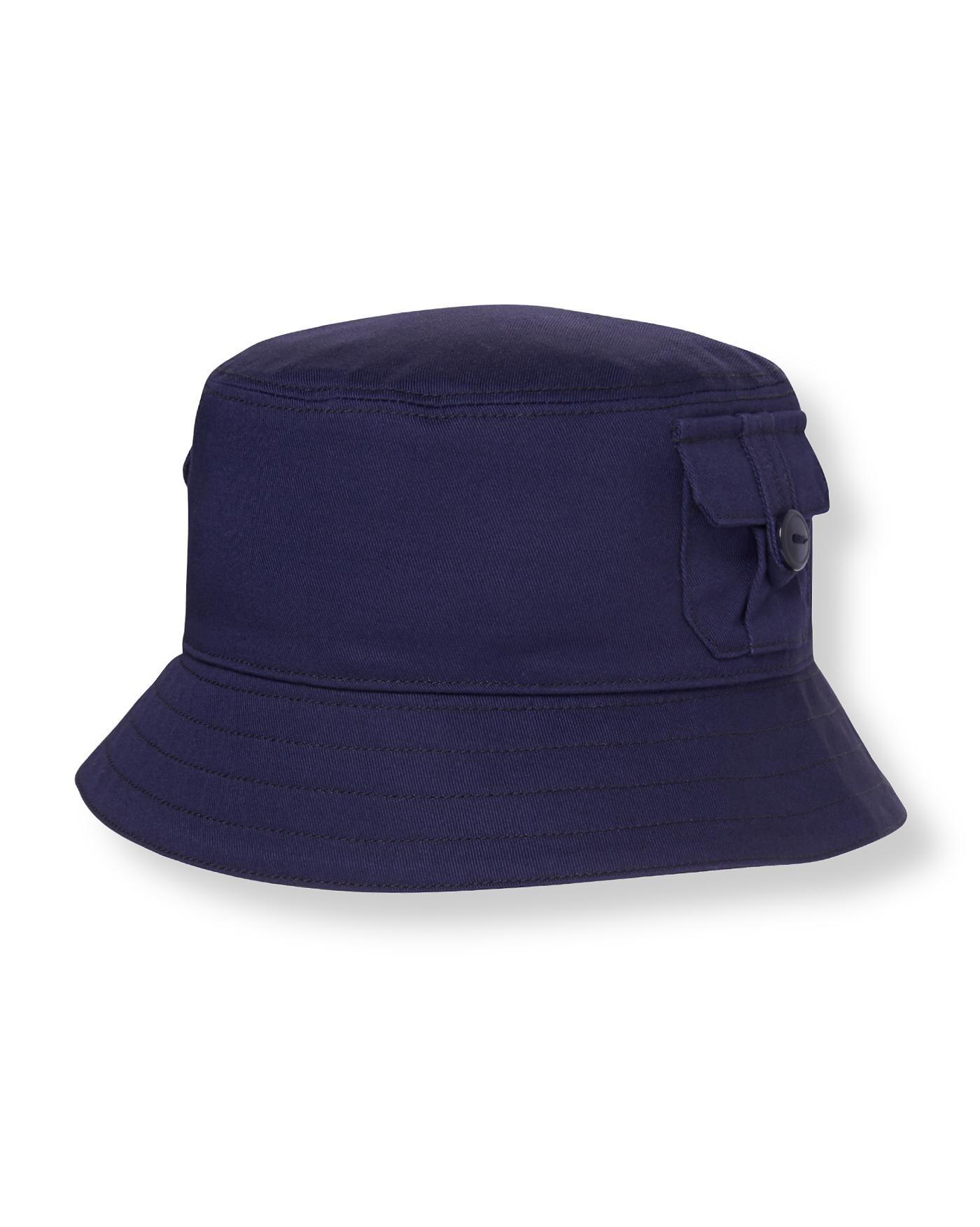 Accessories Midnight Navy Pocket Bucket Hat by Janie and Jack