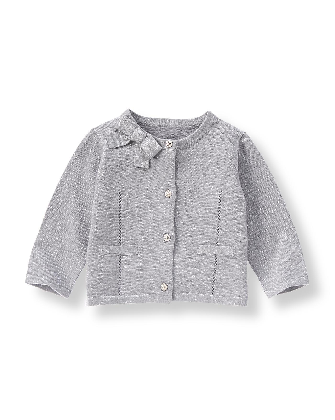 Baby Silver Sparkle Shimmer Cardigan by Janie and Jack