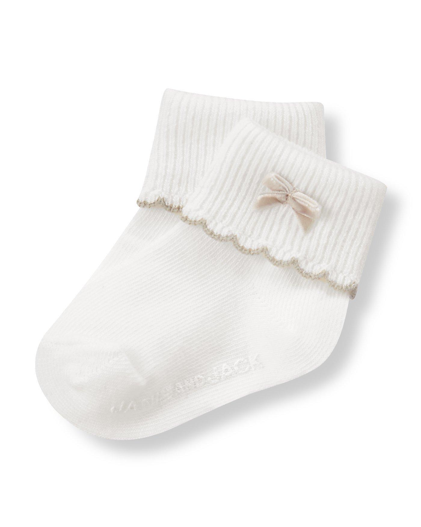 Newborn White Bow Sock by Janie and Jack