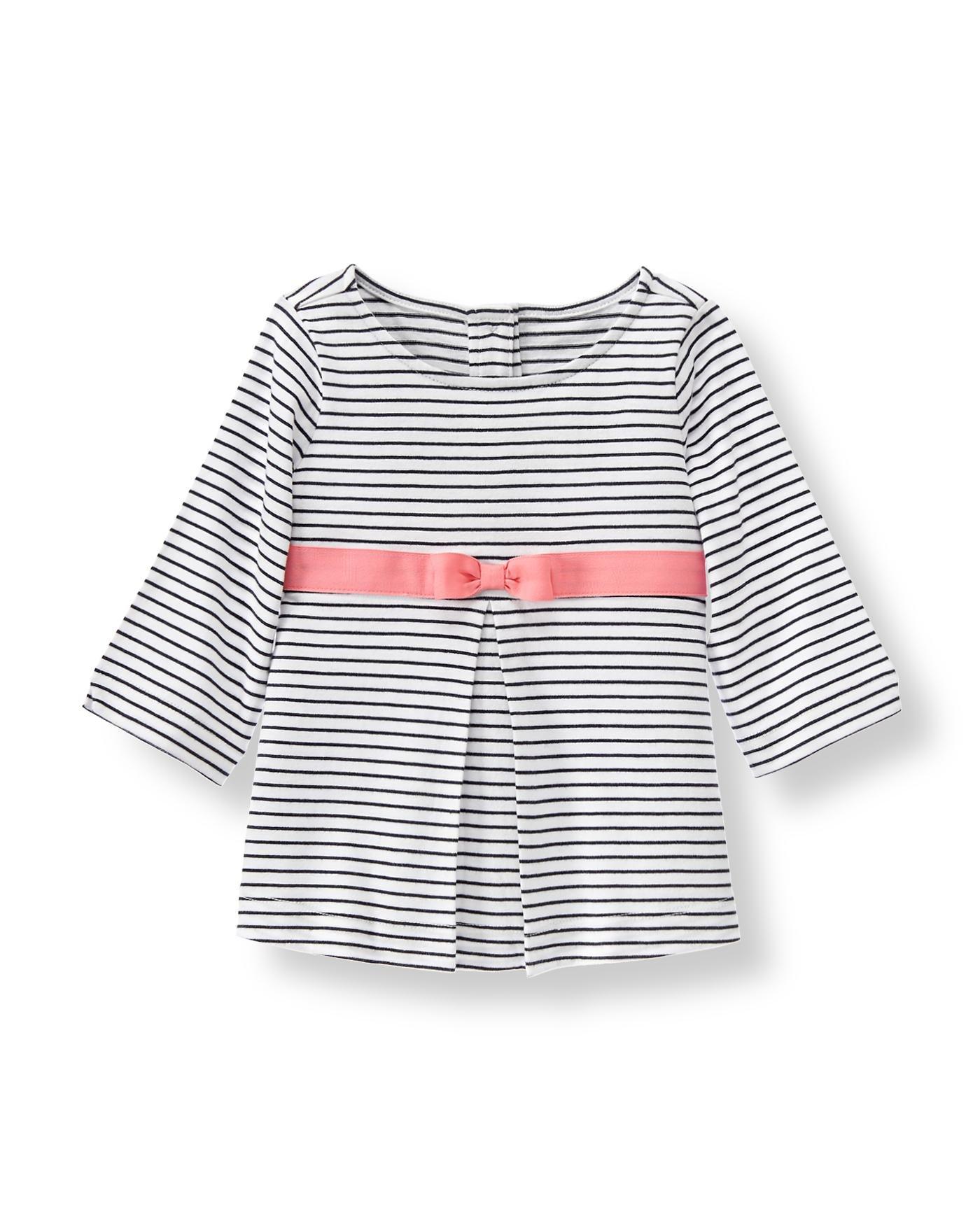 Girl Navy Stripe Striped Ribbon Top by Janie and Jack