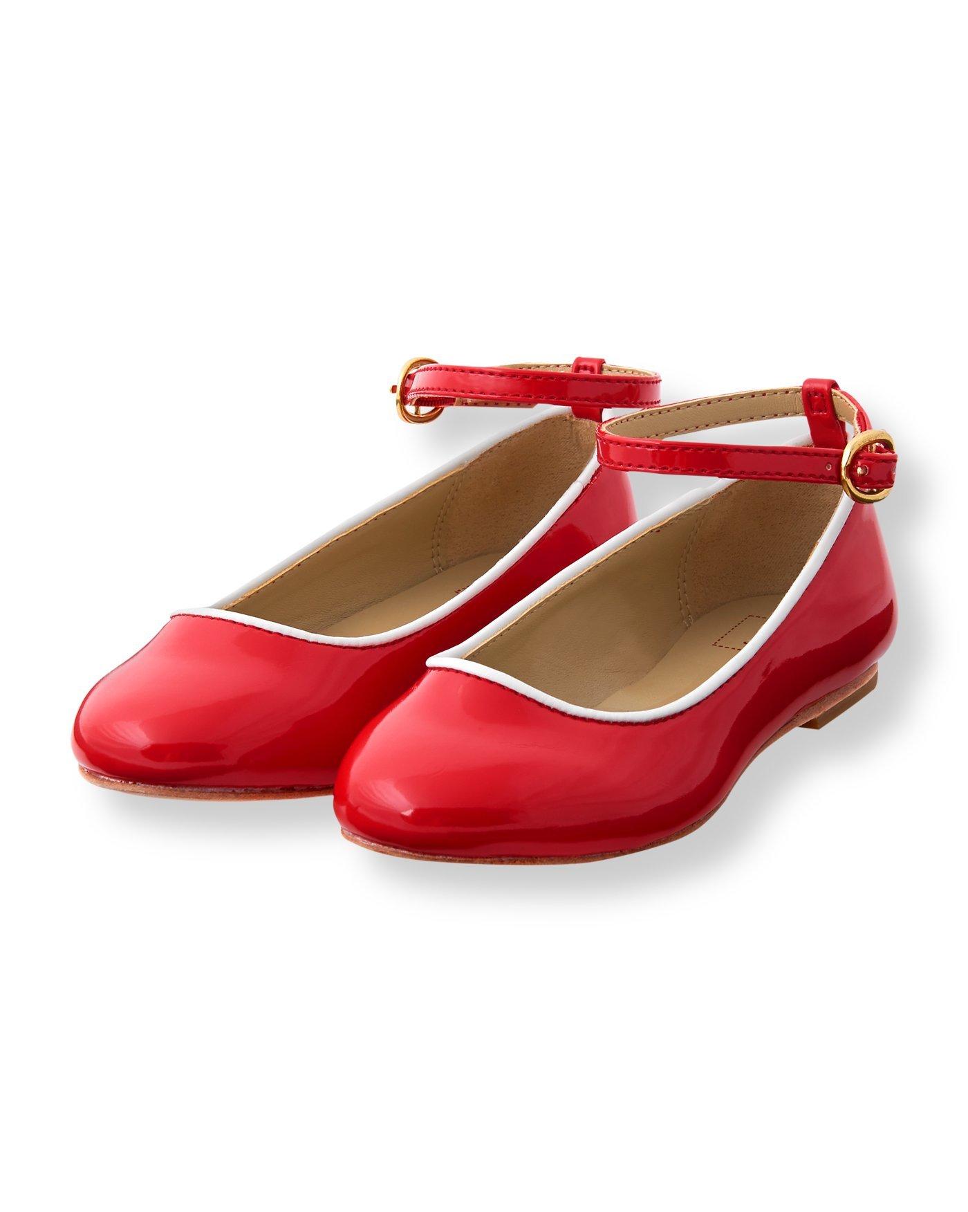 Girl Riviera Red Patent Ballet Flat by Janie and Jack