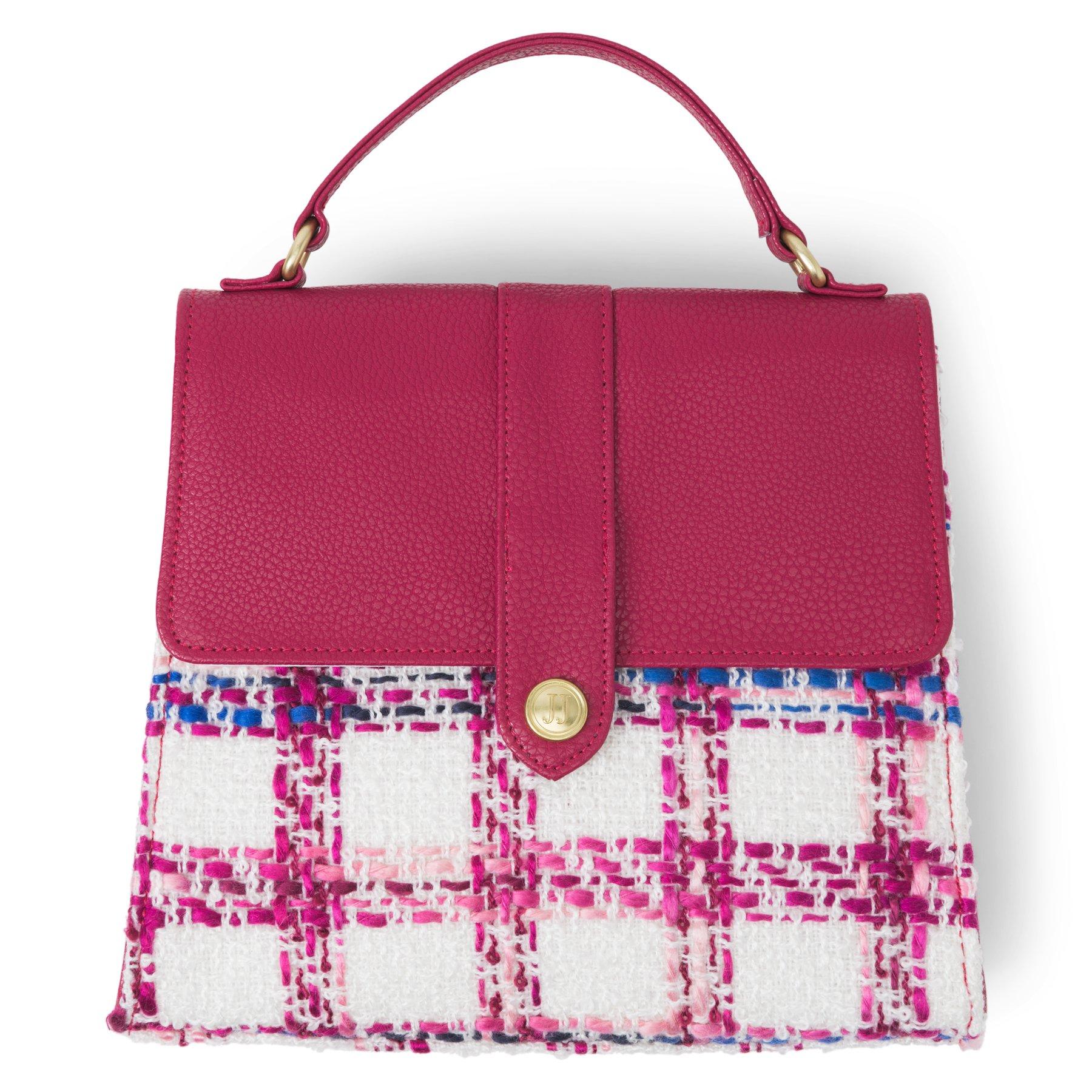 Girl Raspberry Plaid Bouclé Purse by Janie and Jack
