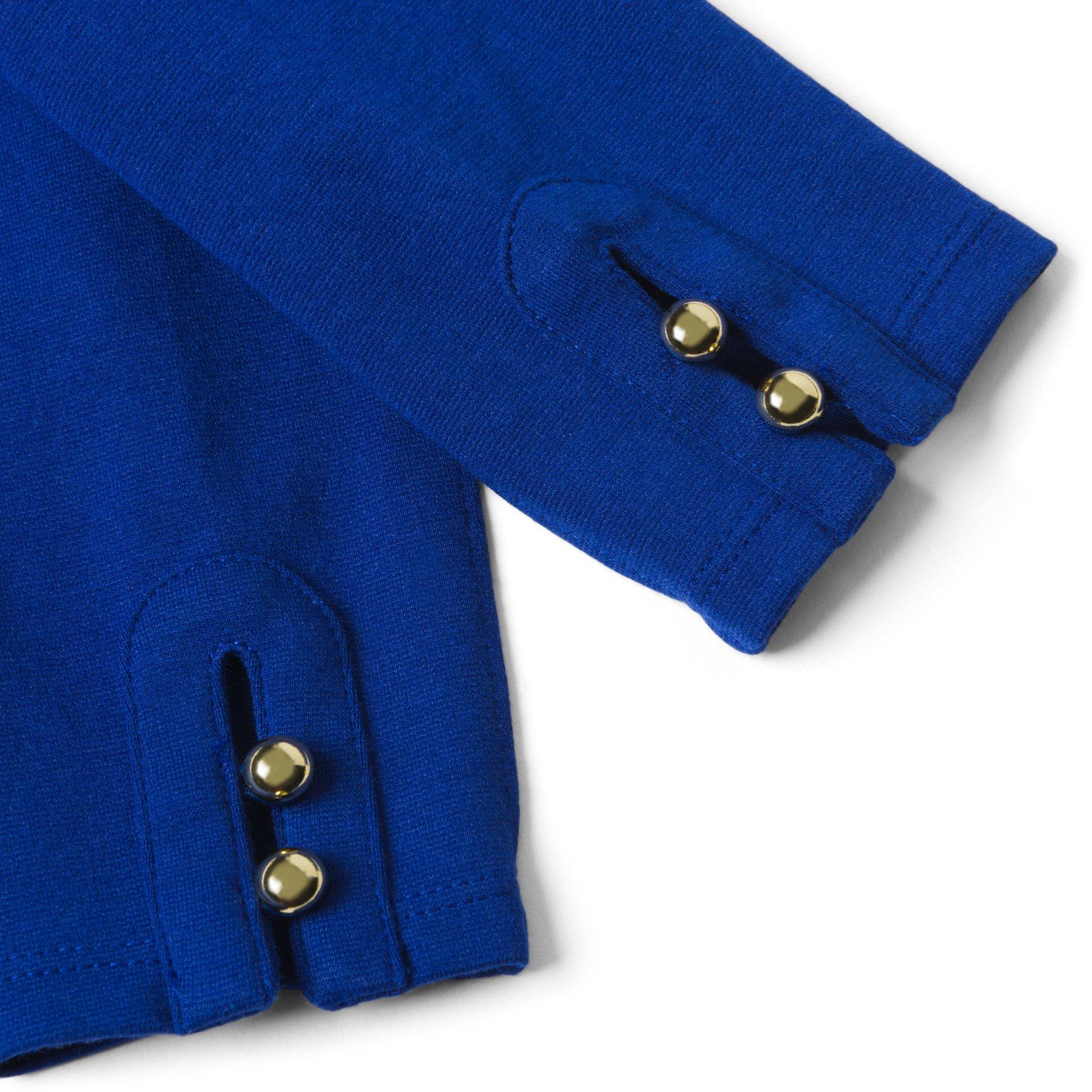 Girl Royal Blue Button-Cuff Ponte Pant by Janie and Jack