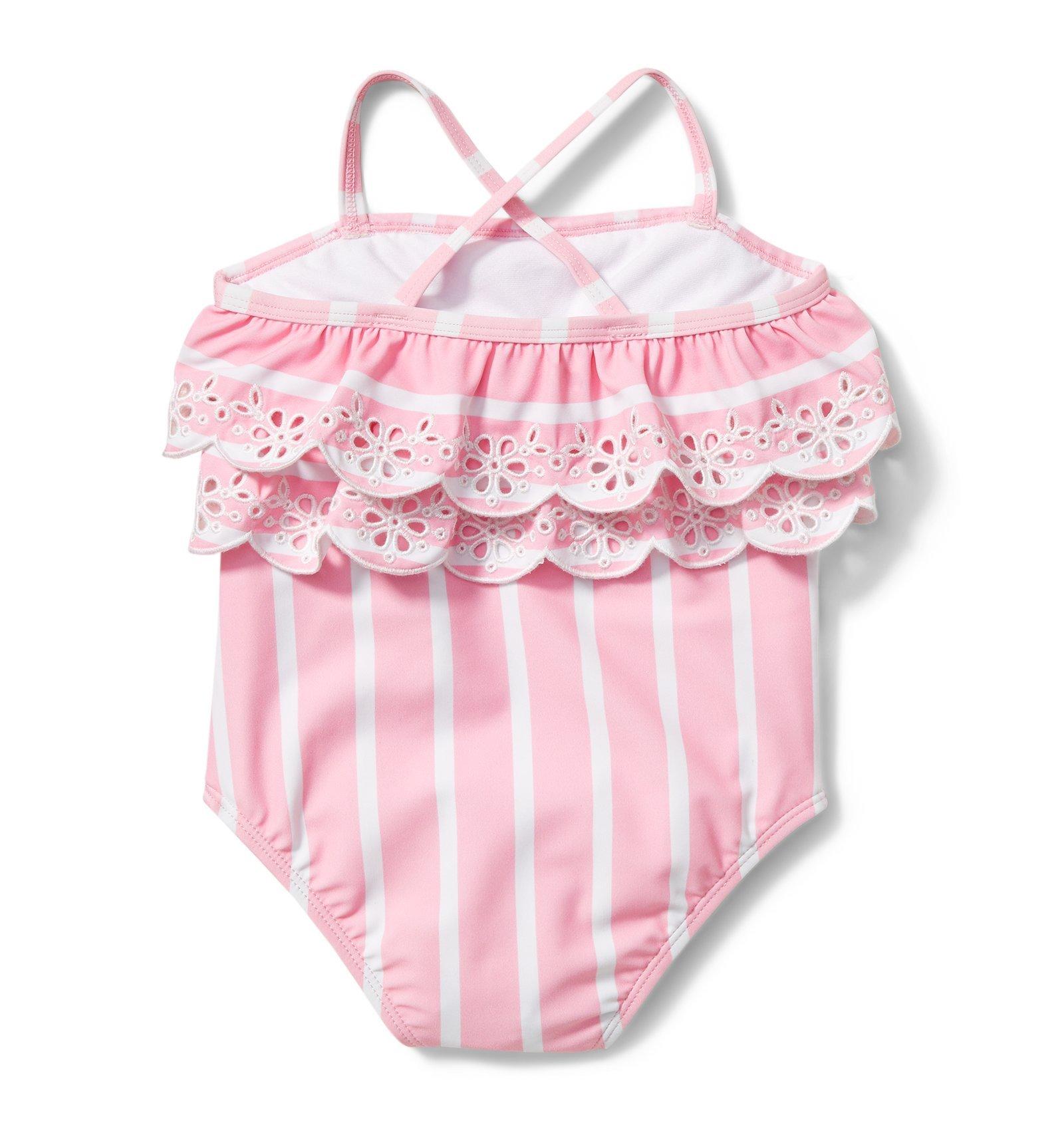 Janie and Jack girls swimsuit, swim cap, dresses with bloomers ...