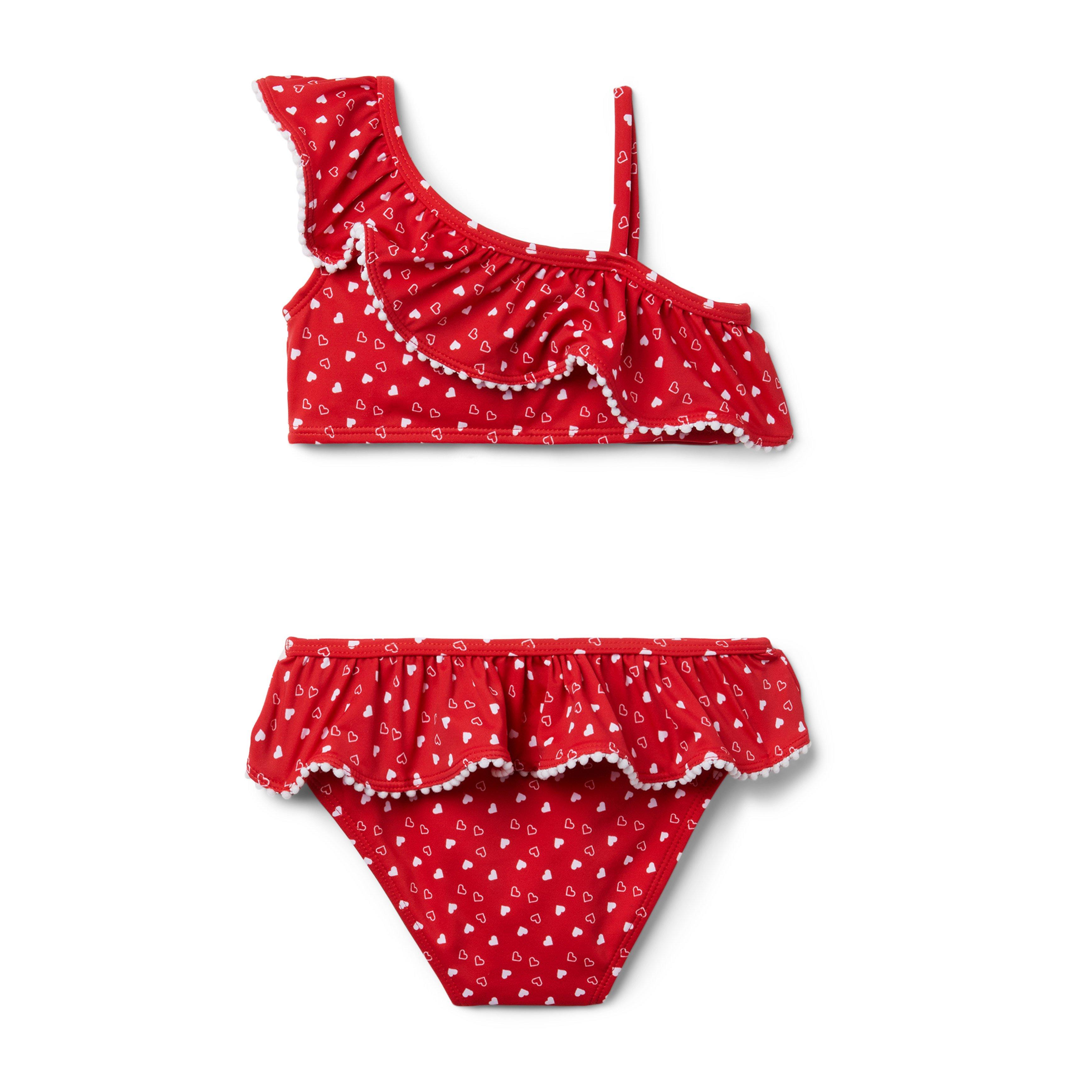 Girl True Red Heart Print Heart 2-Piece Swimsuit by Janie and Jack