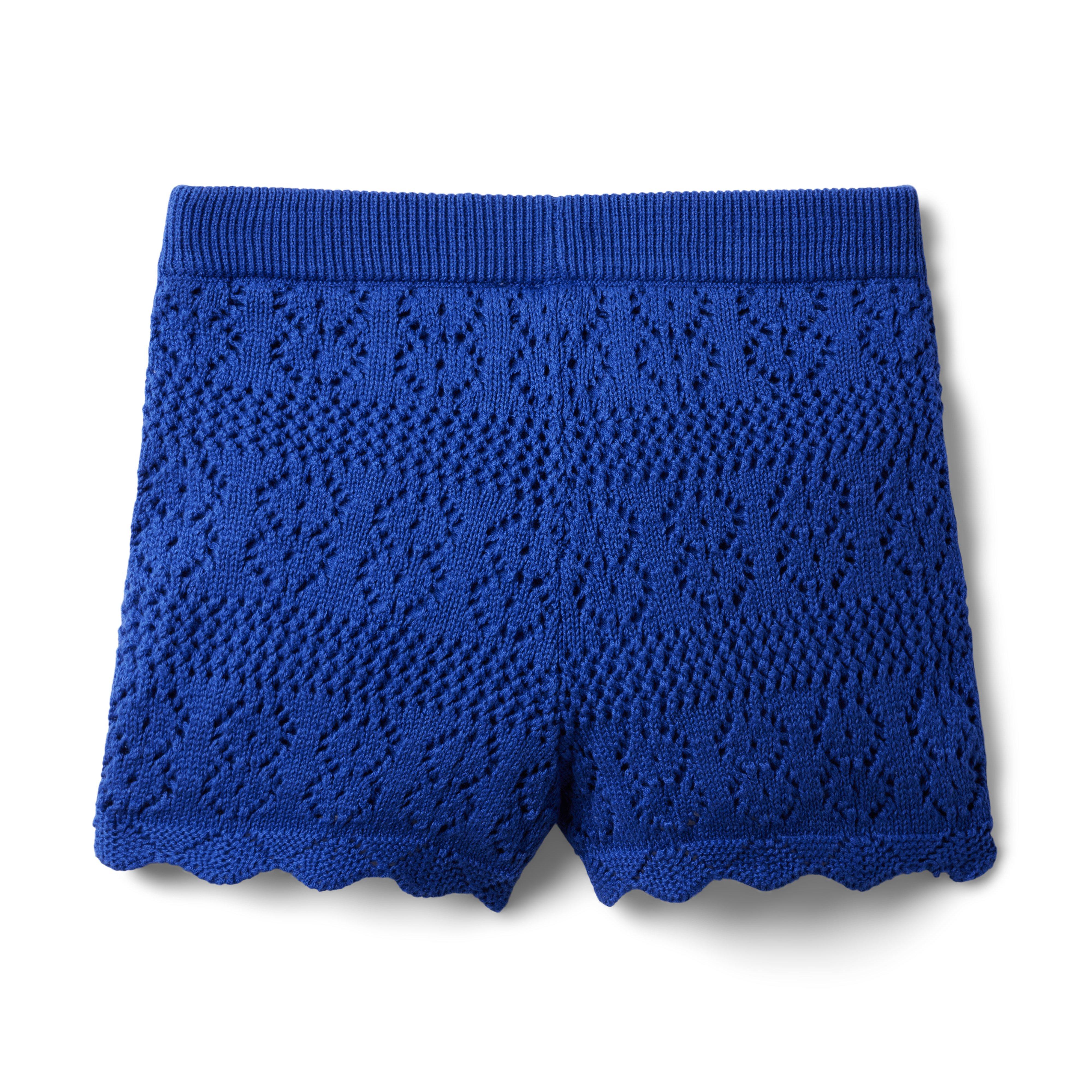 Girl Deep Ultra Marine Kaavia James Crochet Short by Janie and Jack
