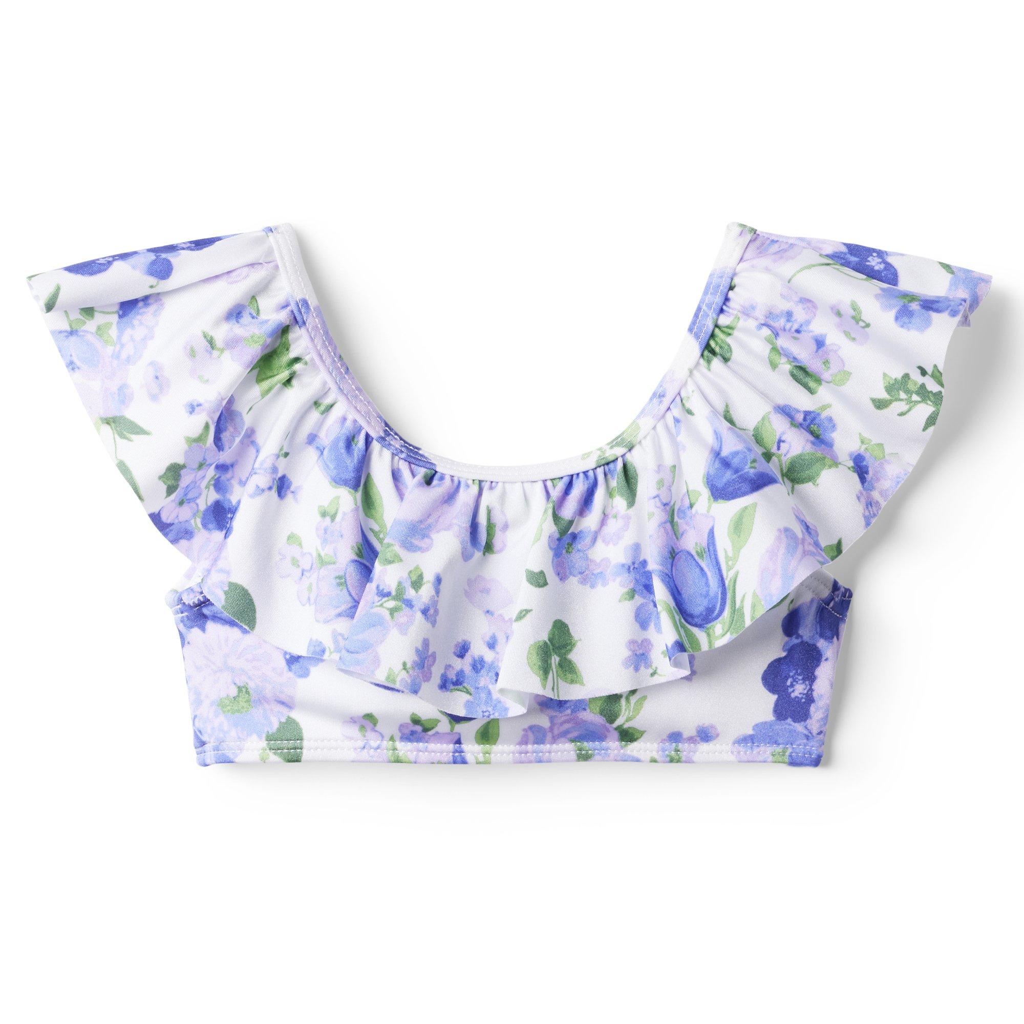 Girl Viola Floral Recycled Floral Ruffle 2-Piece Swimsuit by Janie and Jack