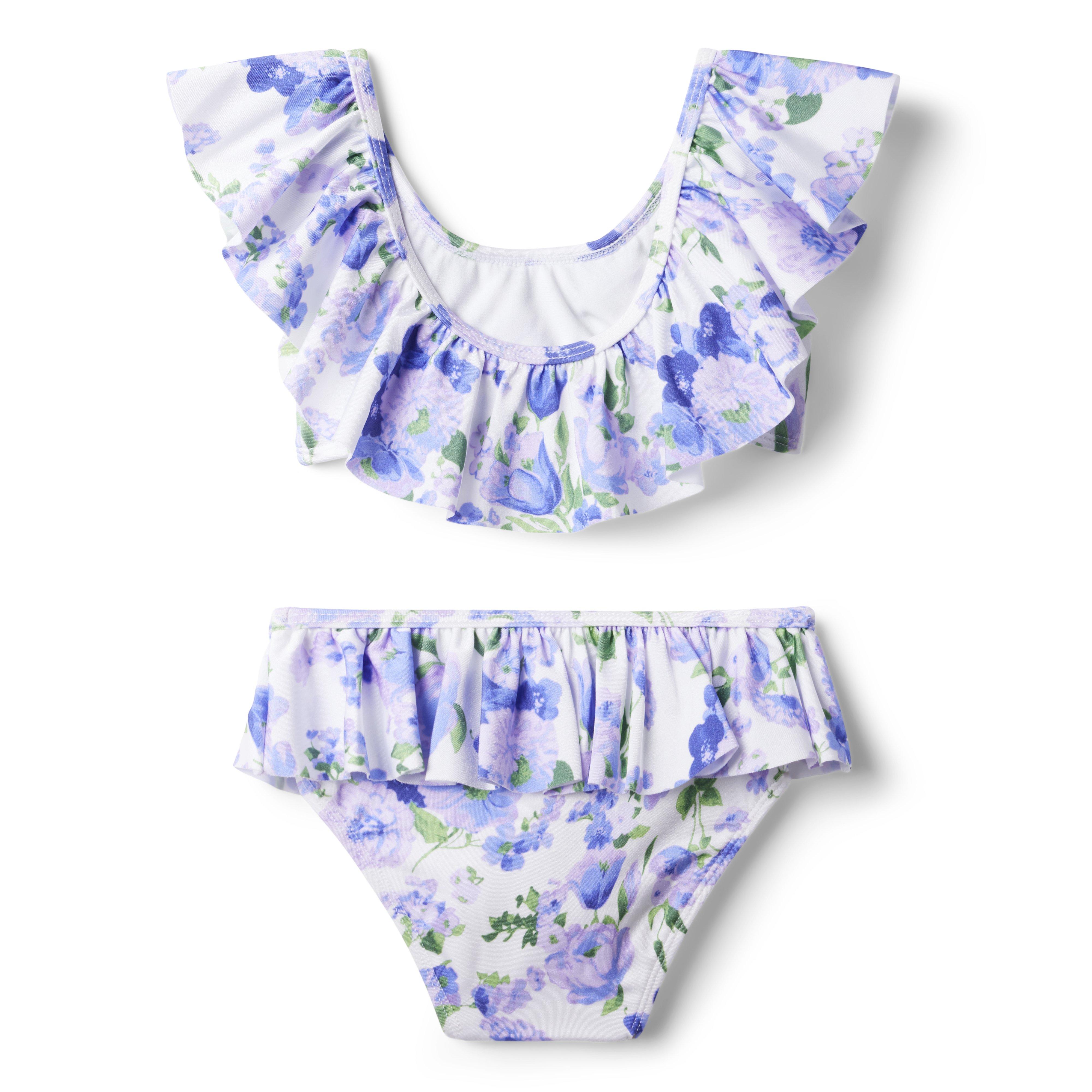 Girl Viola Floral Recycled Floral Ruffle 2-Piece Swimsuit by Janie and Jack