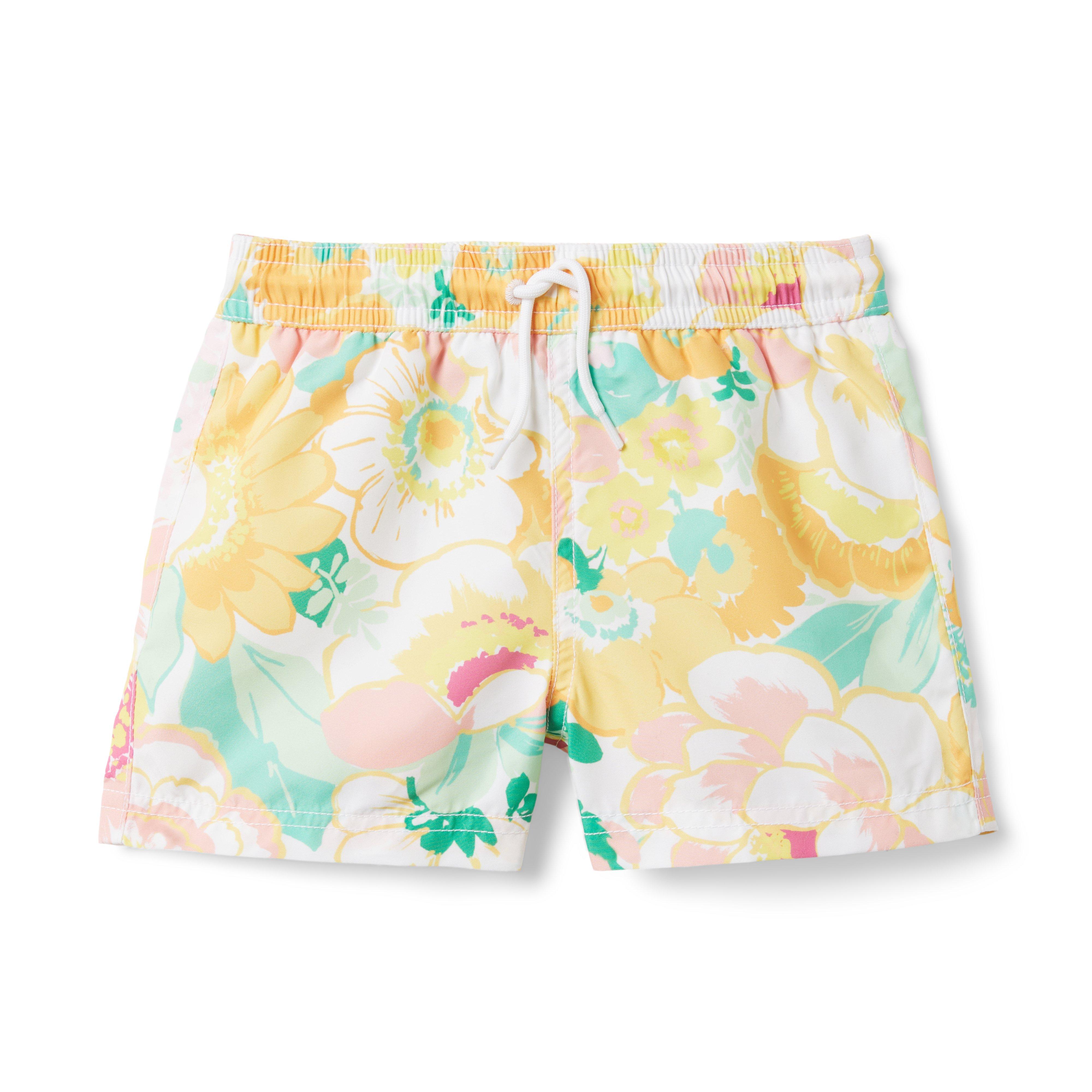 Boy Freshly Squeezed Floral Recycled Floral Swim Trunk by Janie and Jack