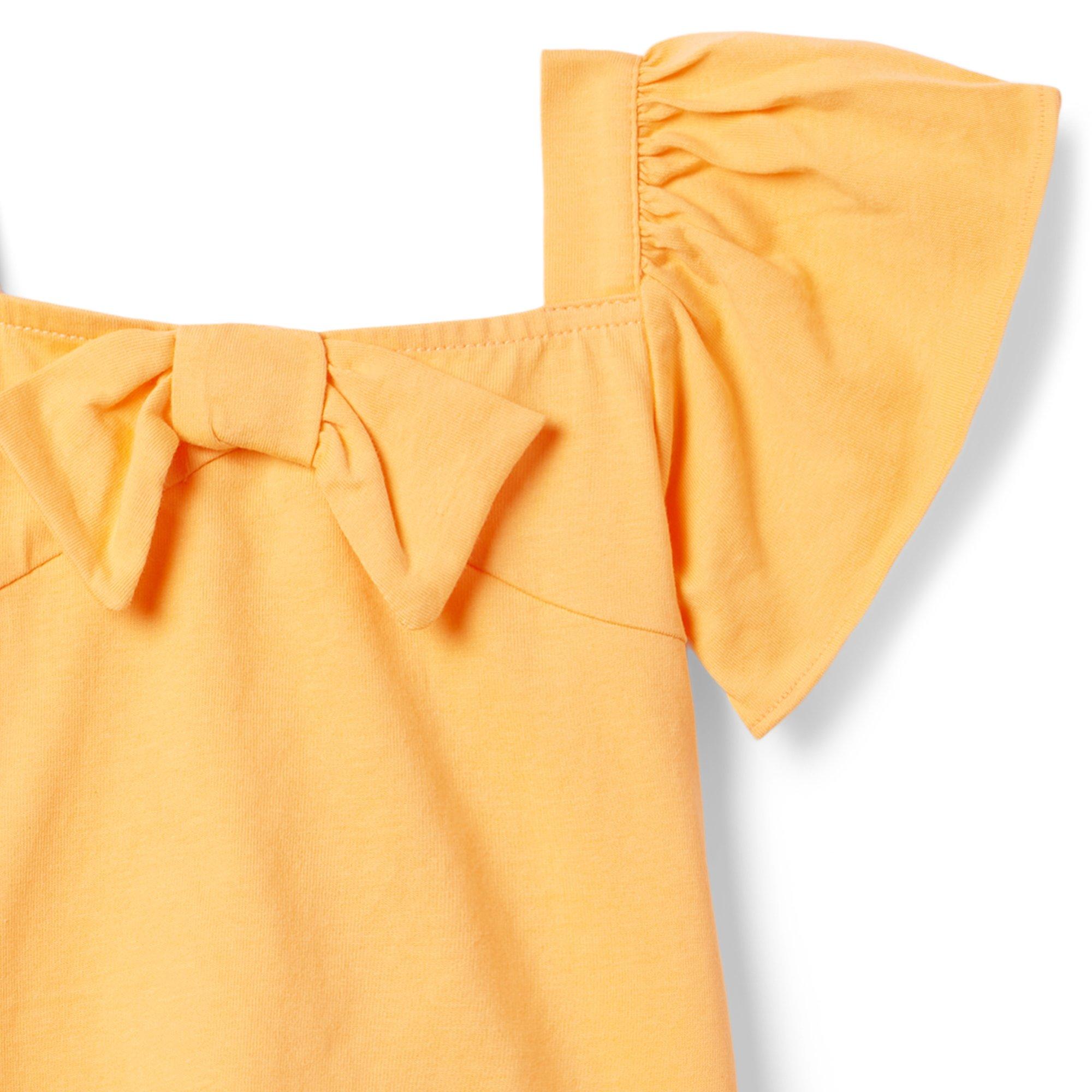 Girl Apricot The Flutter Sleeve Top by Janie and Jack
