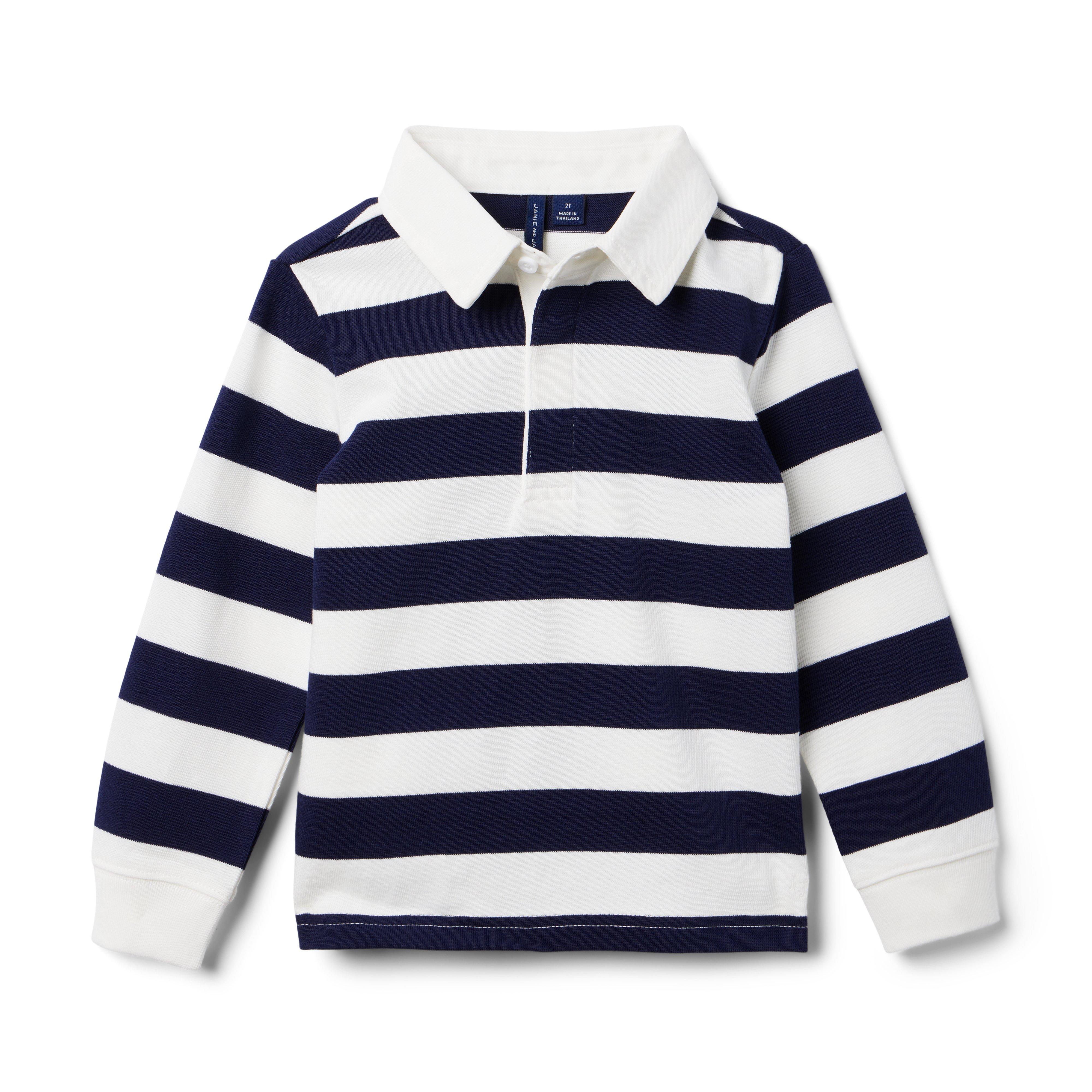 Boy Merchant Marine Stripe Striped Rugby Shirt by Janie and Jack