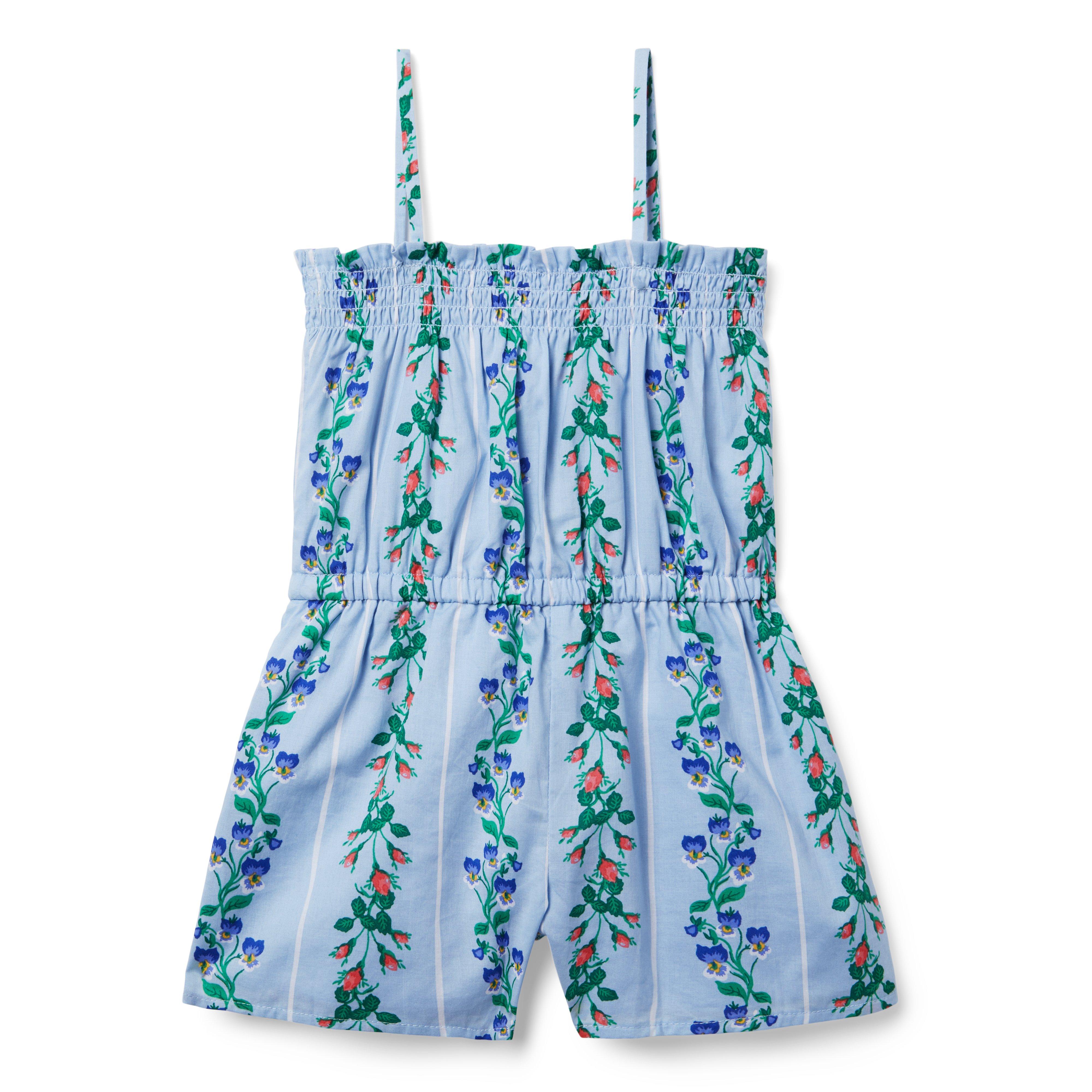 Girl Water Drop Floral The Skye Smocked Romper by Janie and Jack